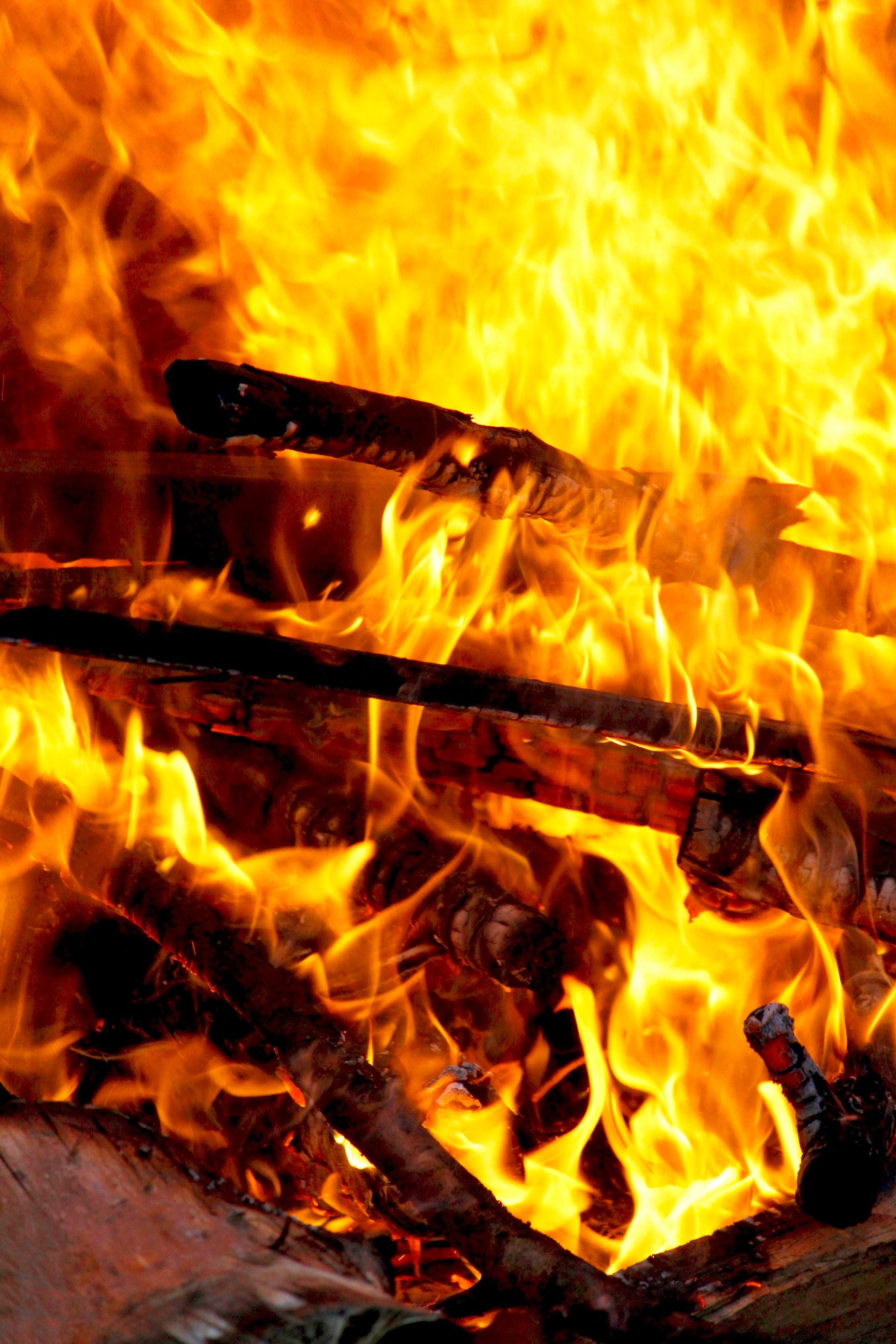 Intense Blazing Fire with Bright Flames · Free Stock Photo