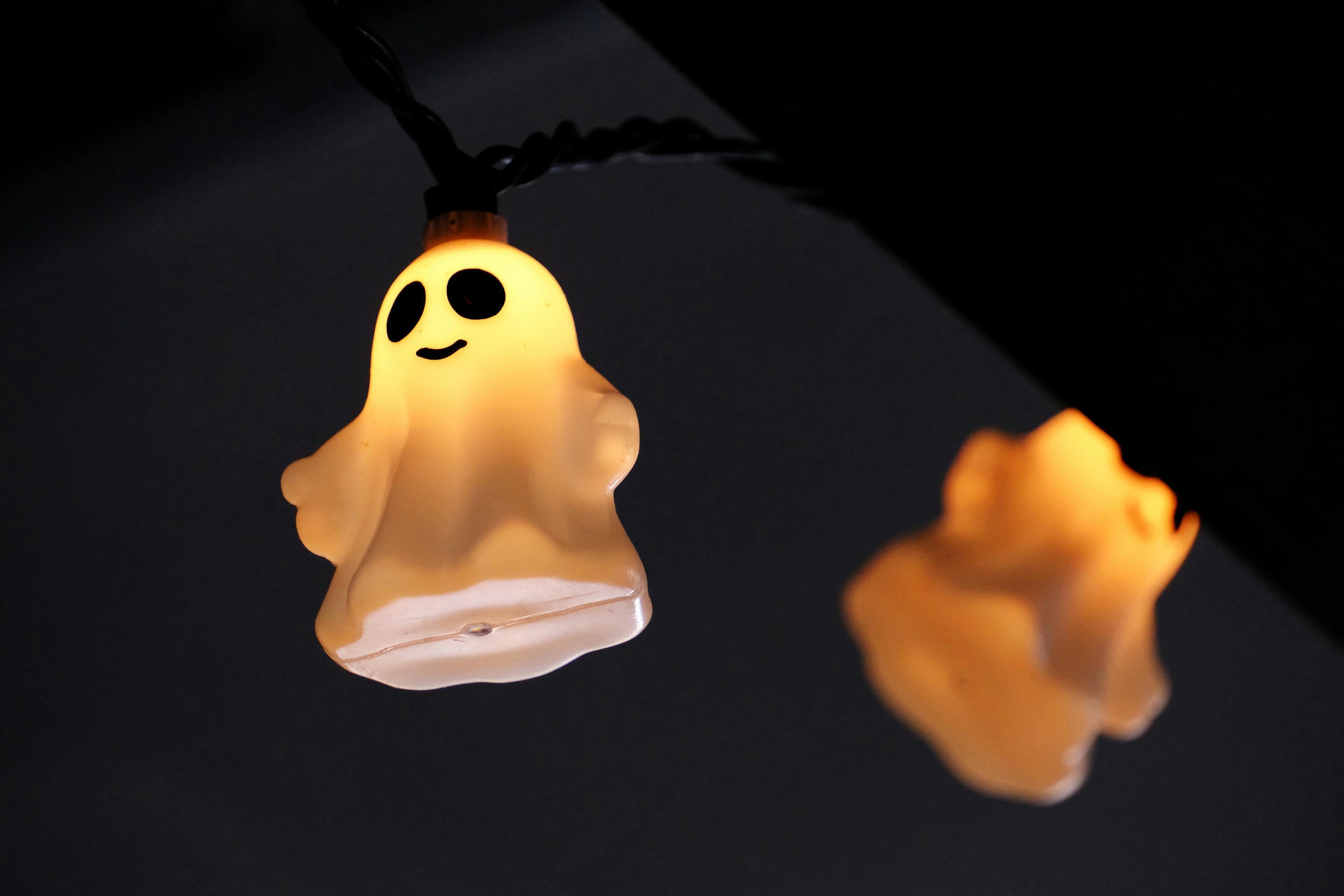 Spooky Ghost String Lights Halloween Decoration · Free Stock Photo