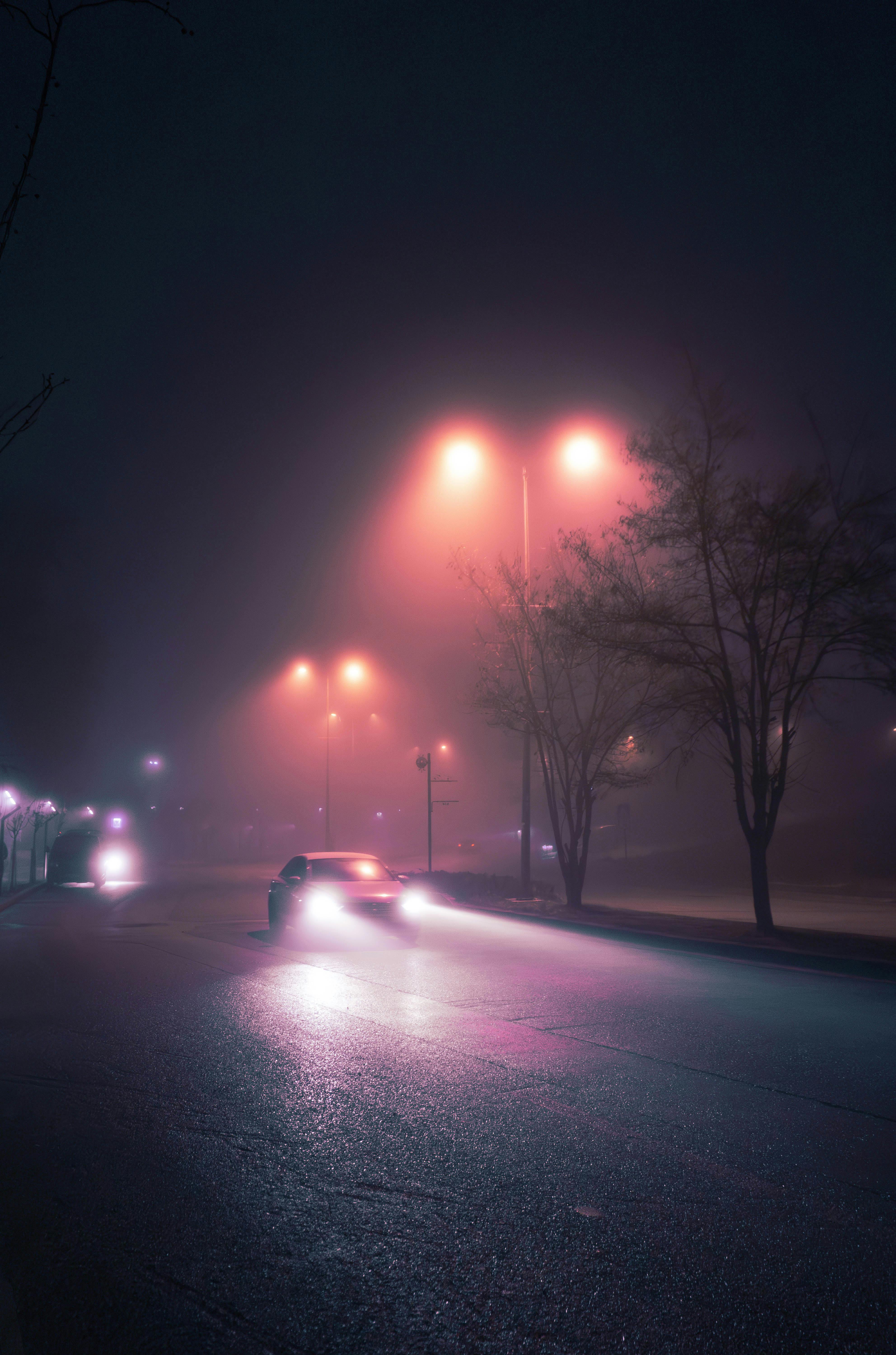 Atmospheric Night Street in Foggy Ankara · Free Stock Photo
