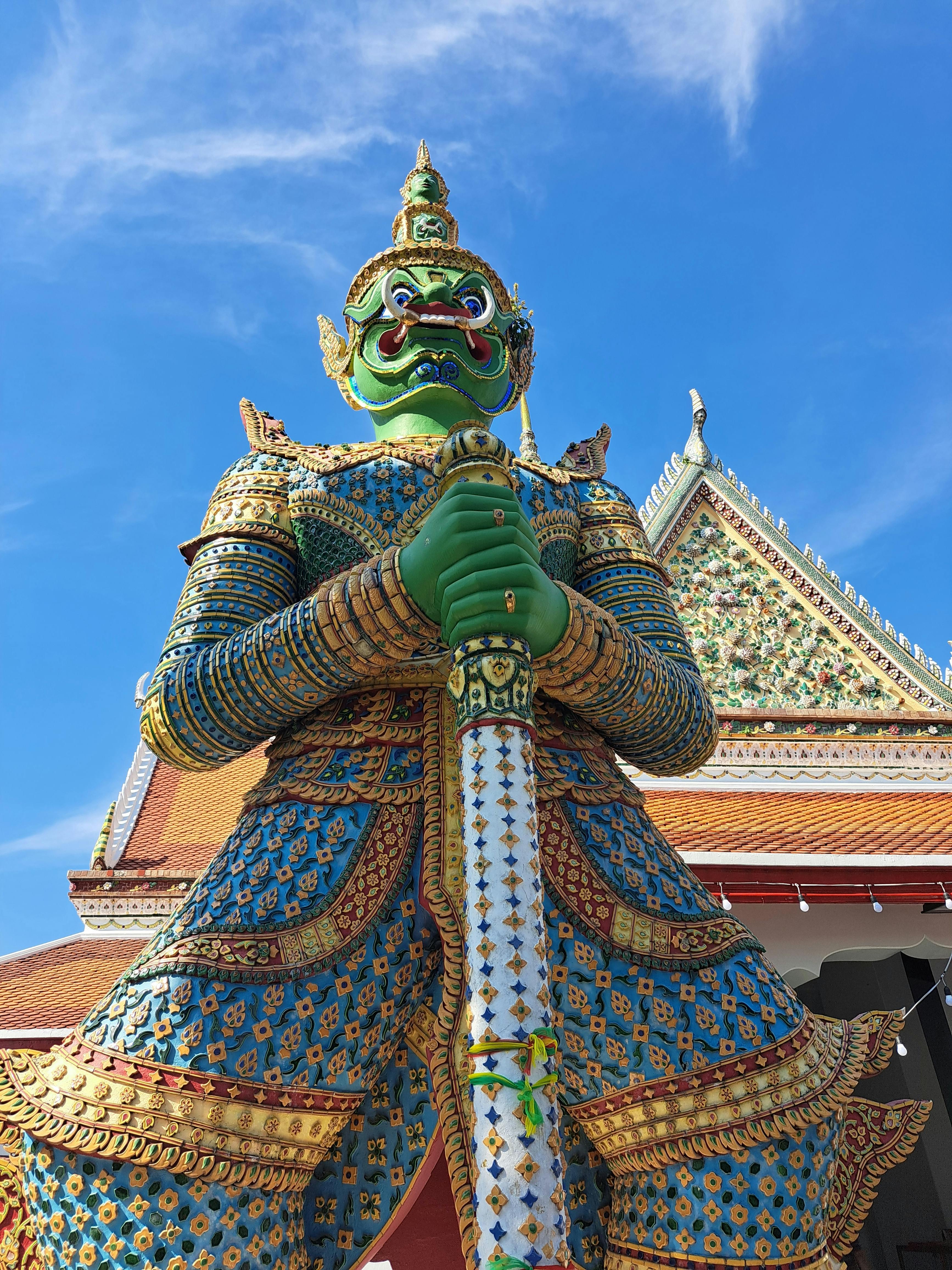 Intricate Guardian Statue at Wat Phra Kaew · Free Stock Photo
