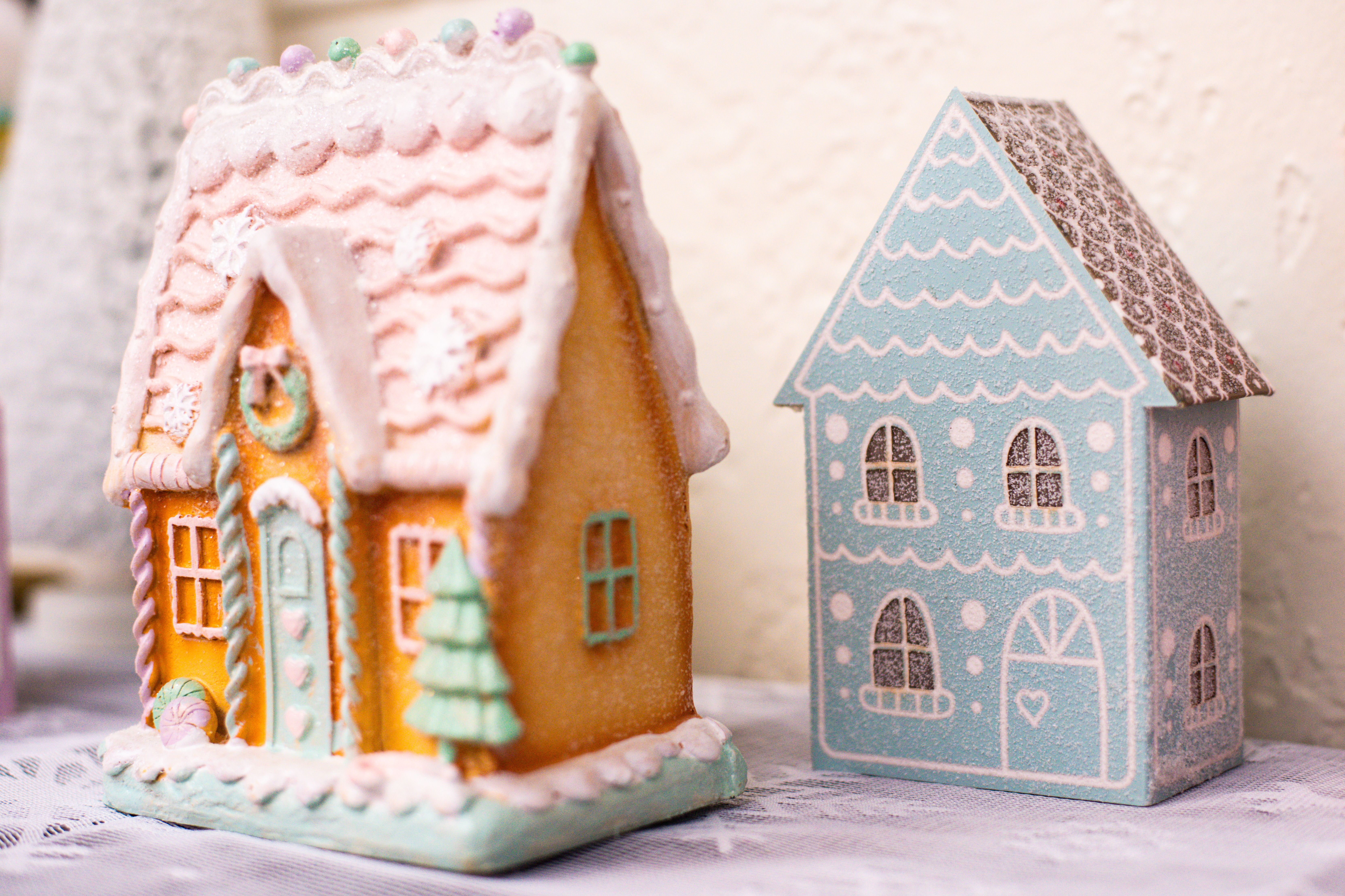 Colorful Festive Gingerbread Houses Display · Free Stock Photo