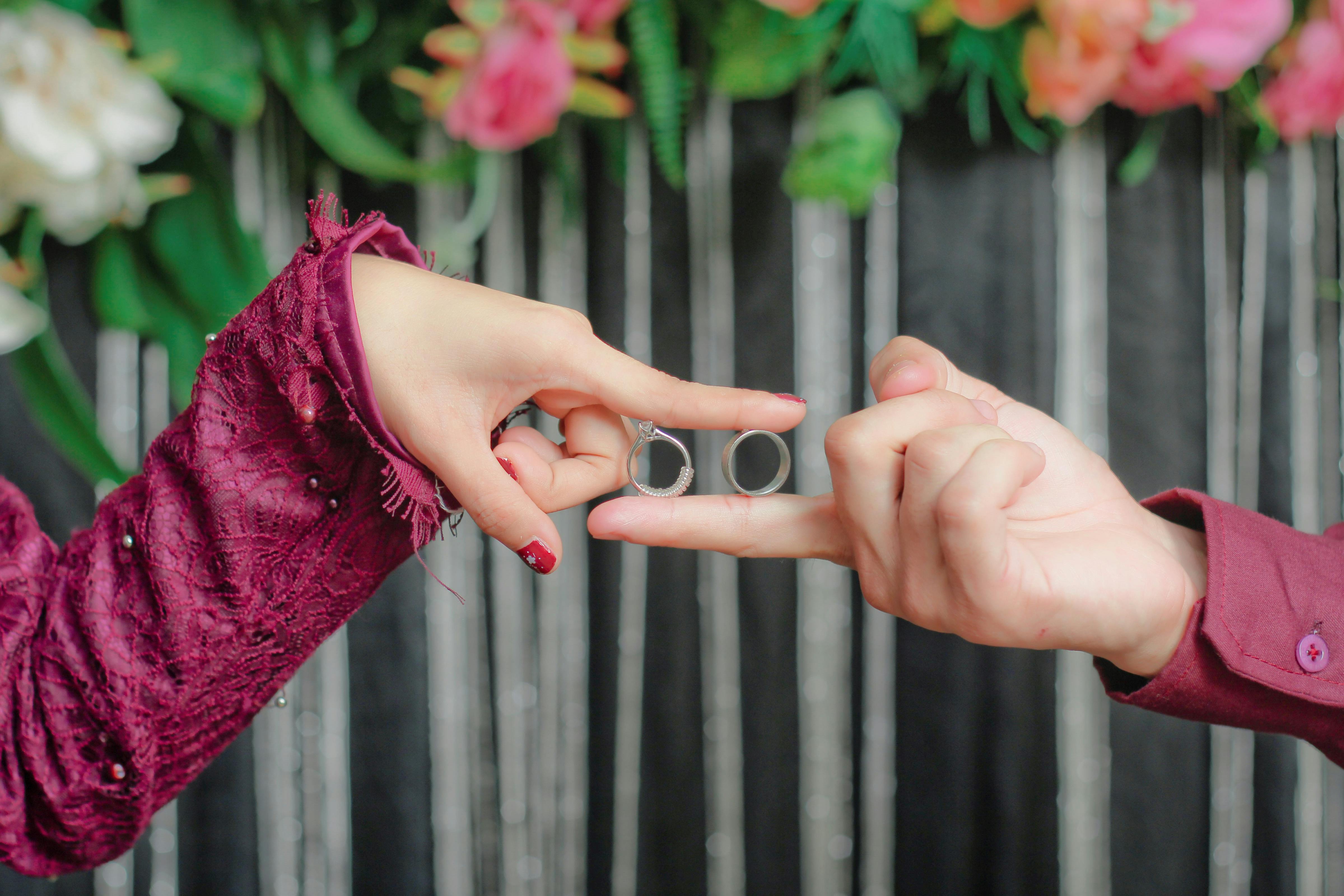 Elegant Engagement Ring Exchange Ceremony · Free Stock Photo