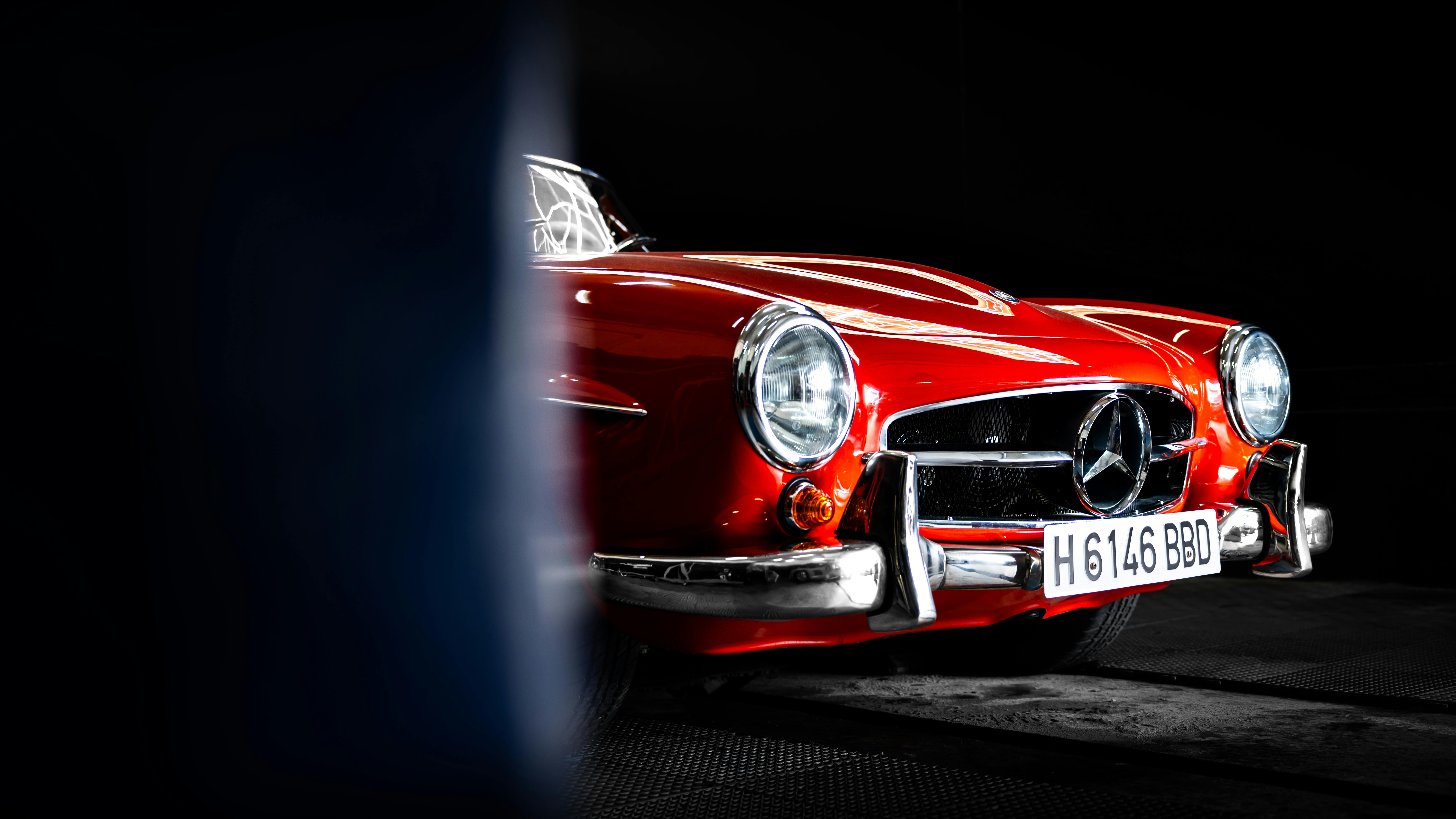 Vintage Red Mercedes 300SL Classic Car · Free Stock Photo