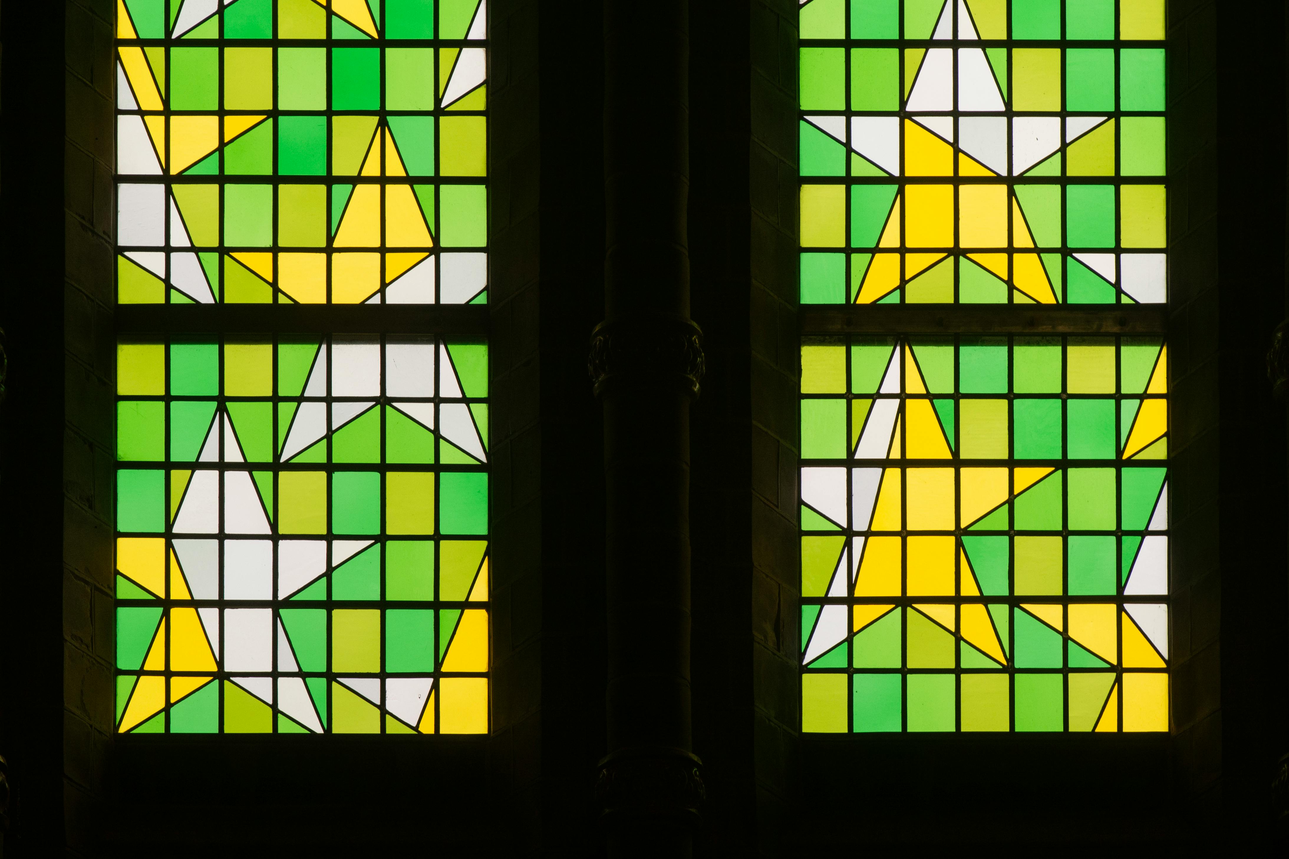 Abstract Geometric Stained Glass Windows · Free Stock Photo