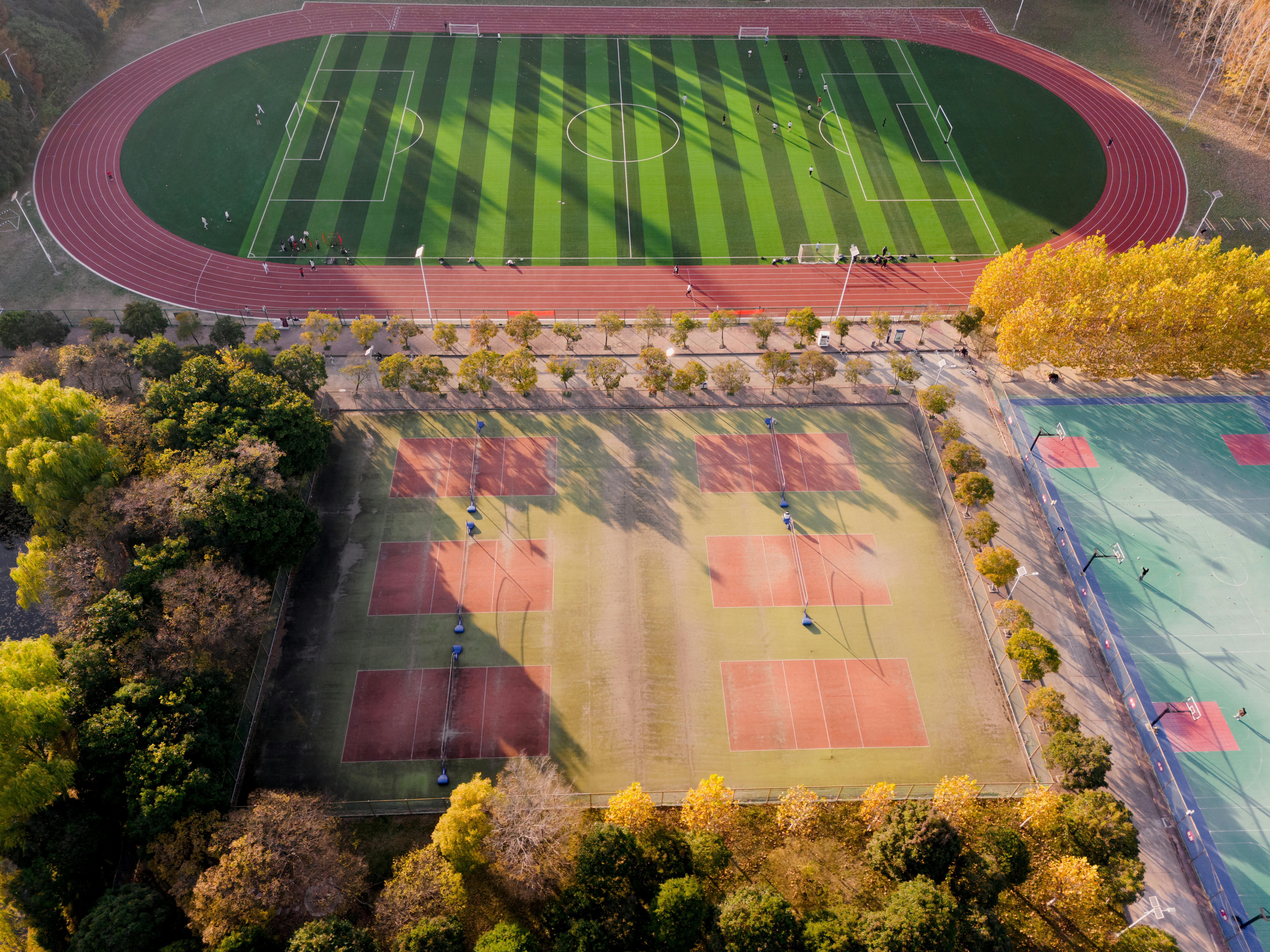 Aerial View of Sports Fields in Nanjing, China · Free Stock Photo
