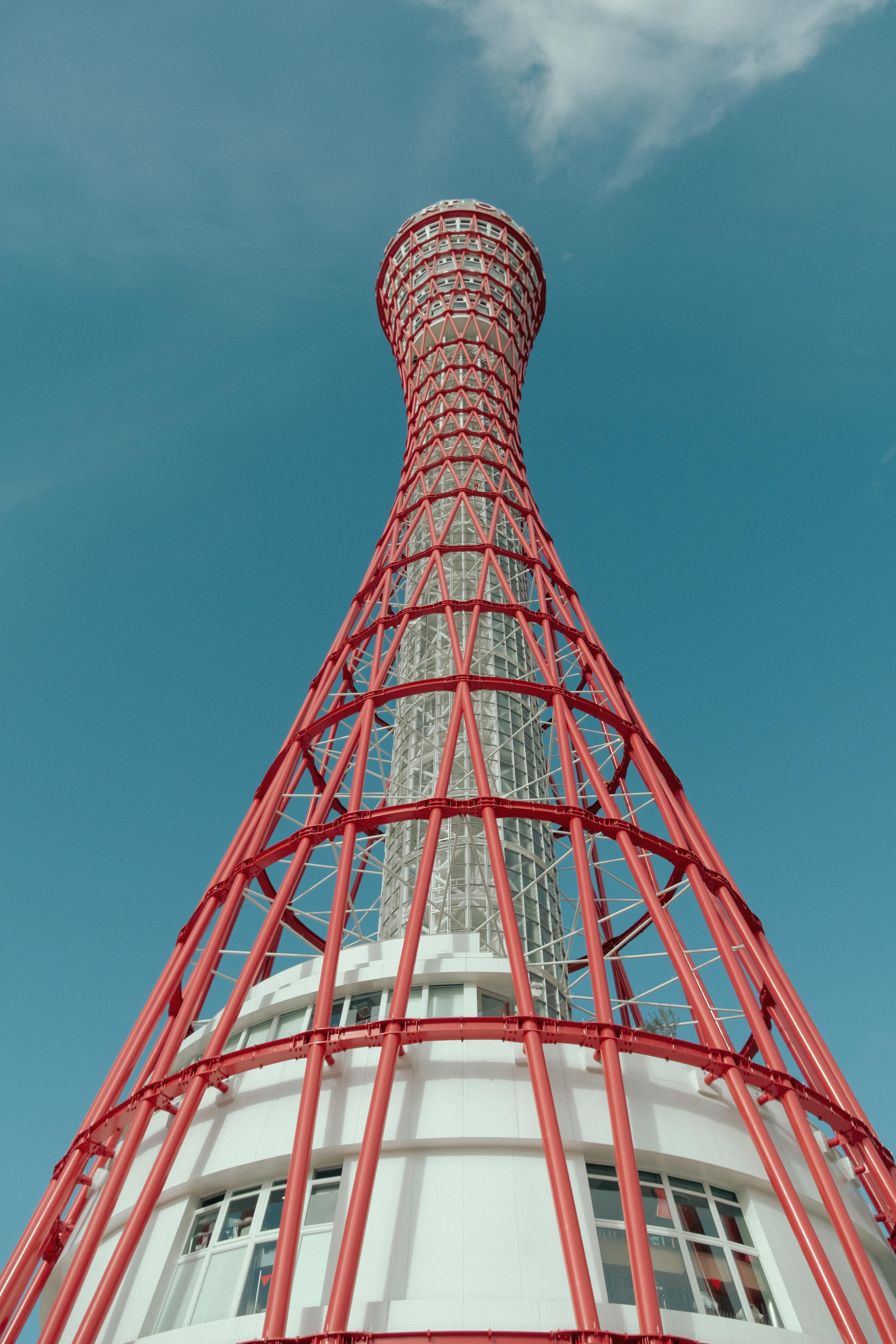 Kobe Port Tower against a Clear Blue Sky · Free Stock Photo