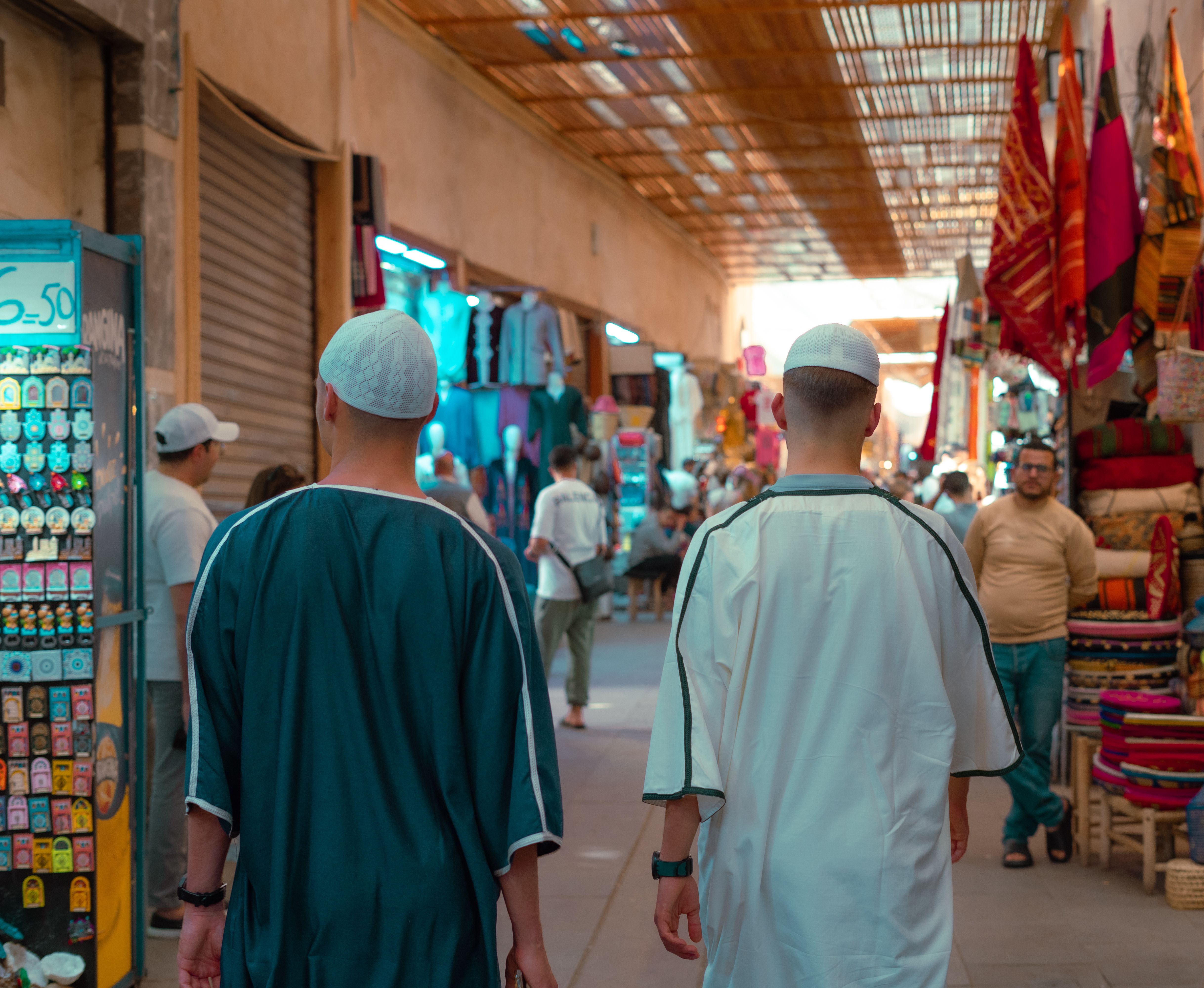 Traditional Moroccan Market Scene in Marrakesh · Free Stock Photo