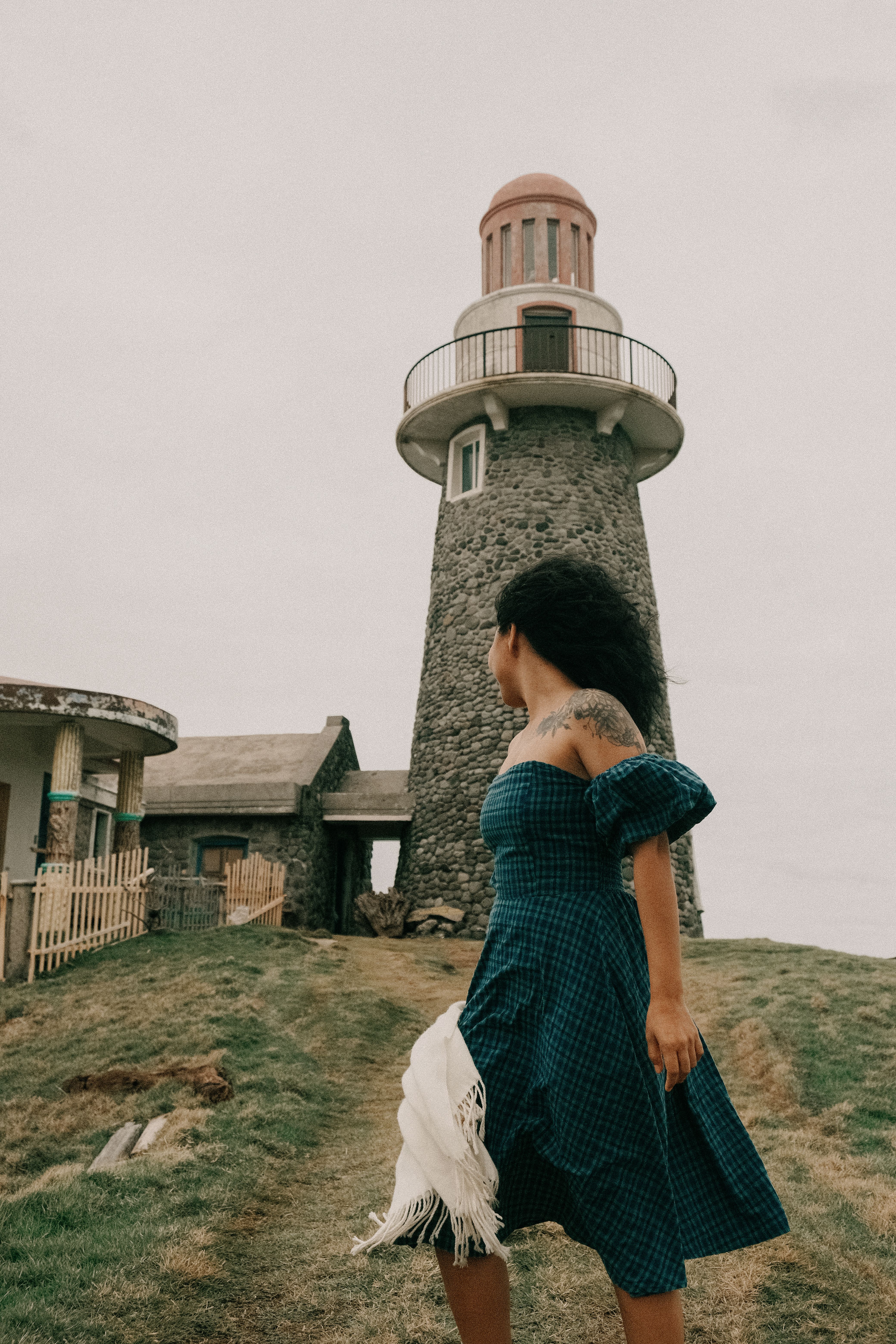 Cagayan Valley Lighthouse with Woman in Blue Dress · Free Stock Photo