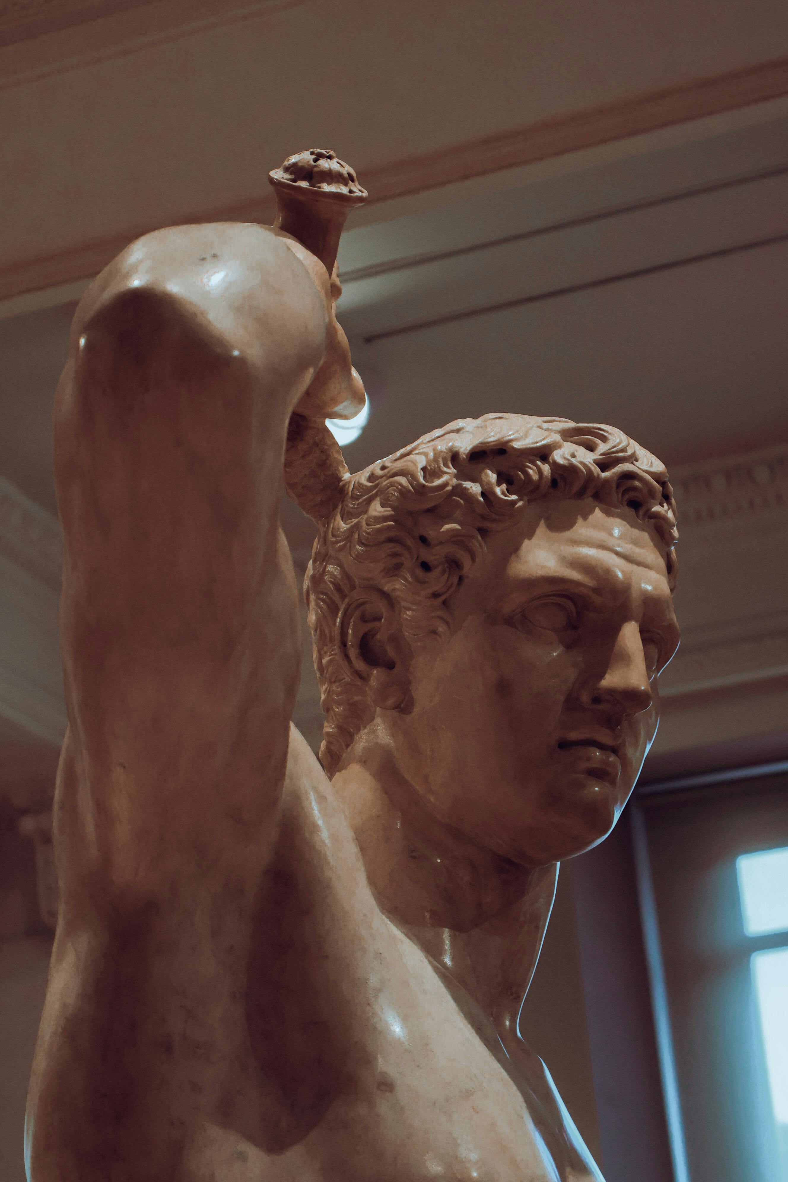 Classical Marble Sculpture in Museum Setting · Free Stock Photo