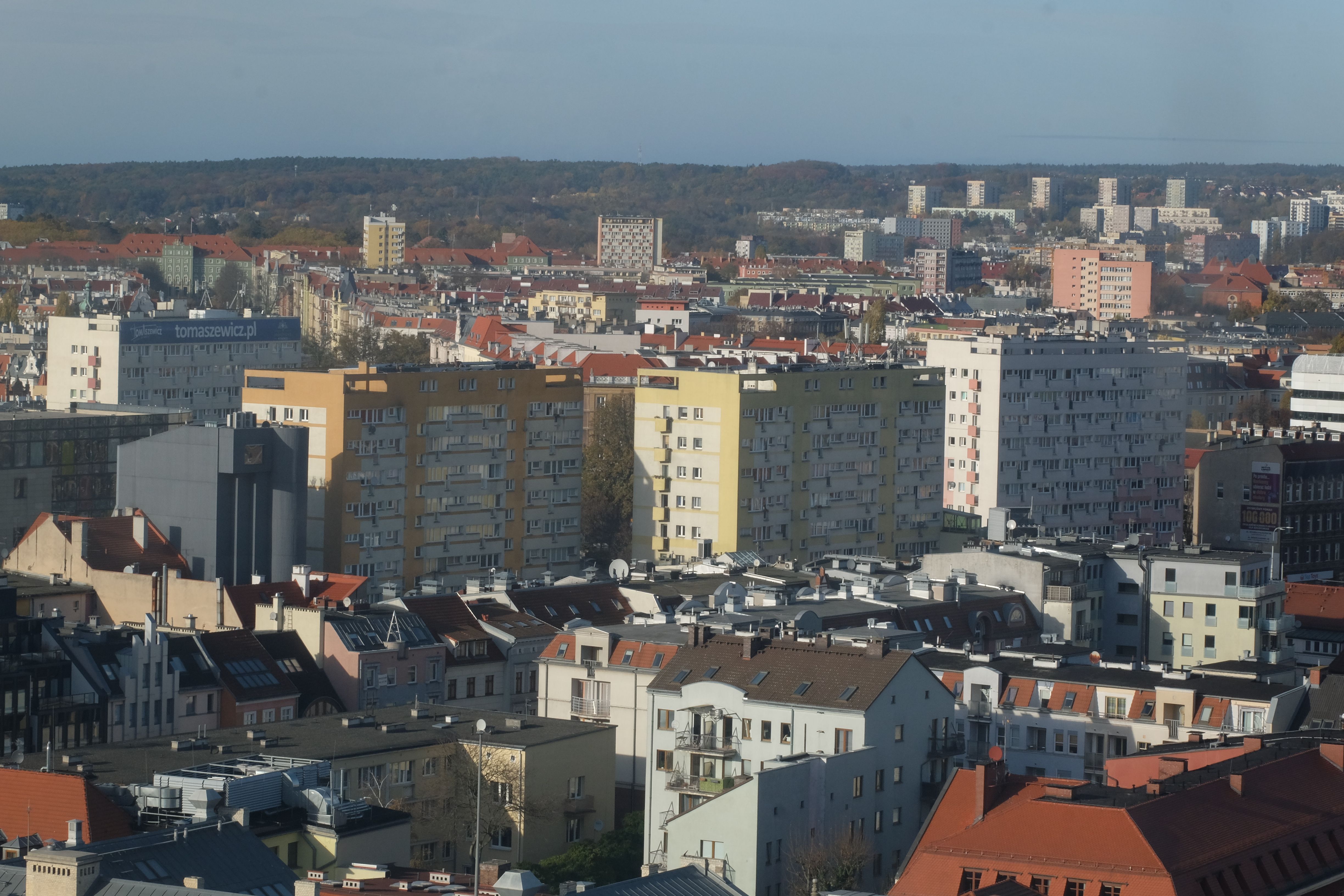 Panoramic View of Cityscape with Colorful Buildings · Free Stock Photo