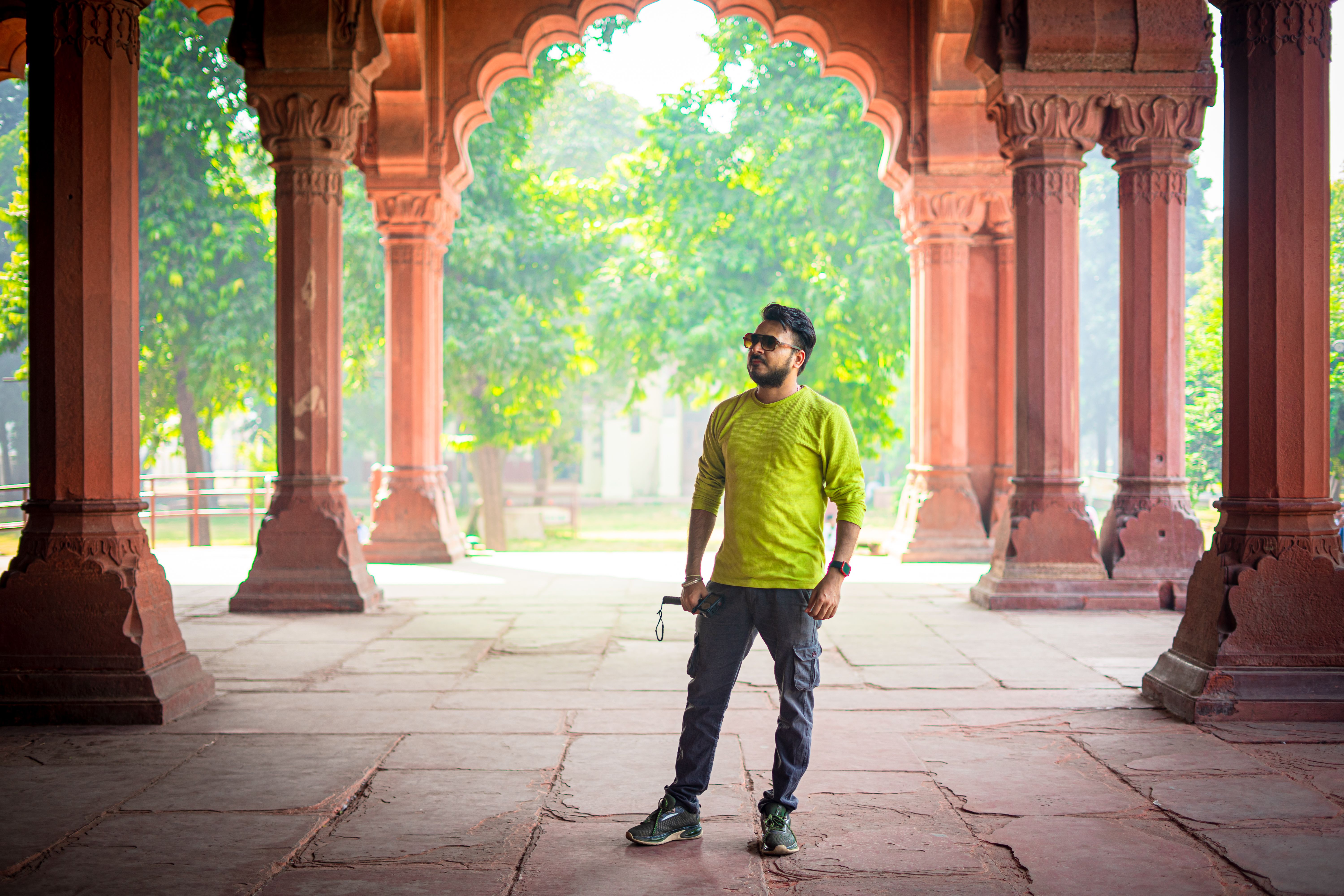 Man in Historic Indian Architecture · Free Stock Photo