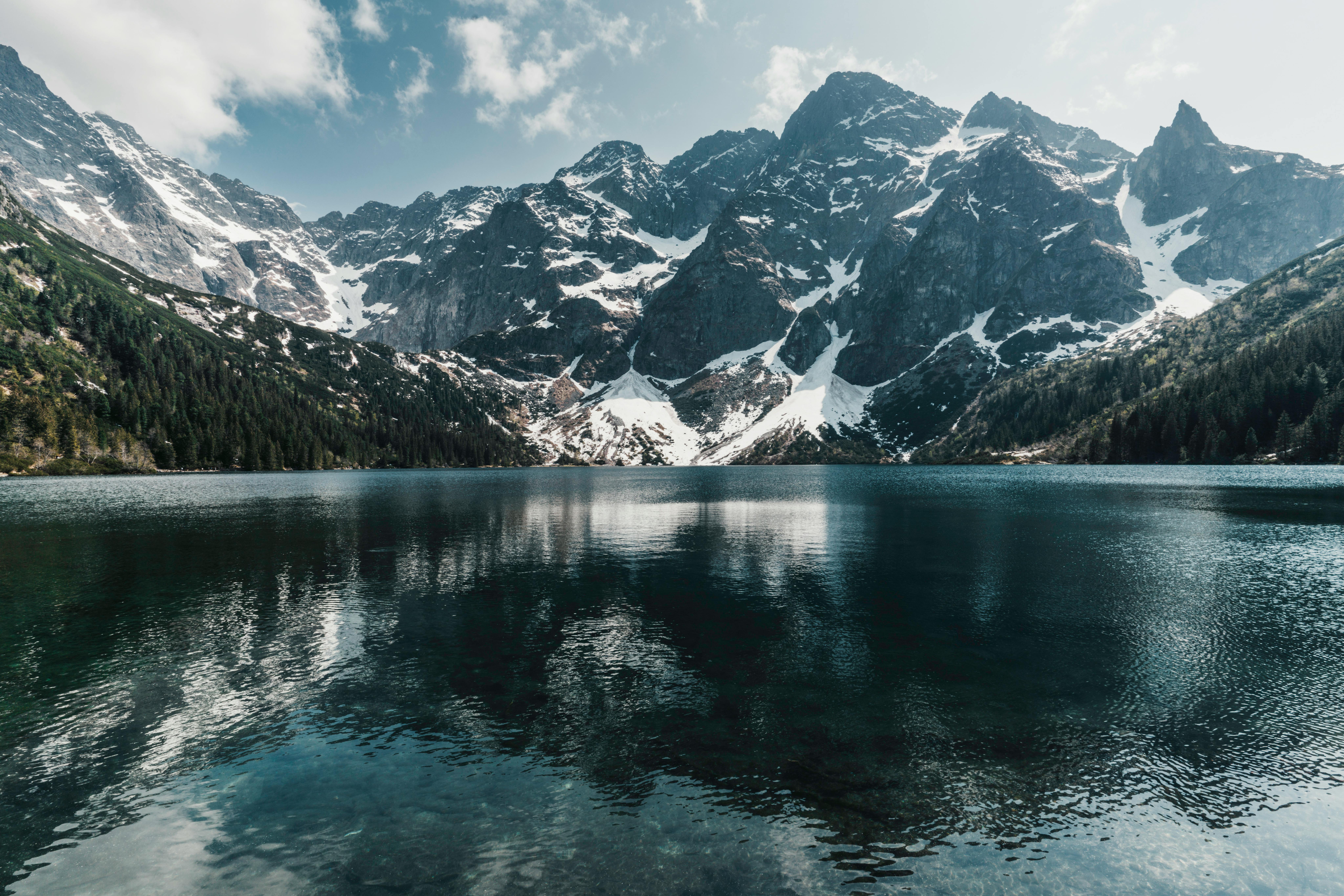 Scenic Mountain Lake Reflection in Spring · Free Stock Photo