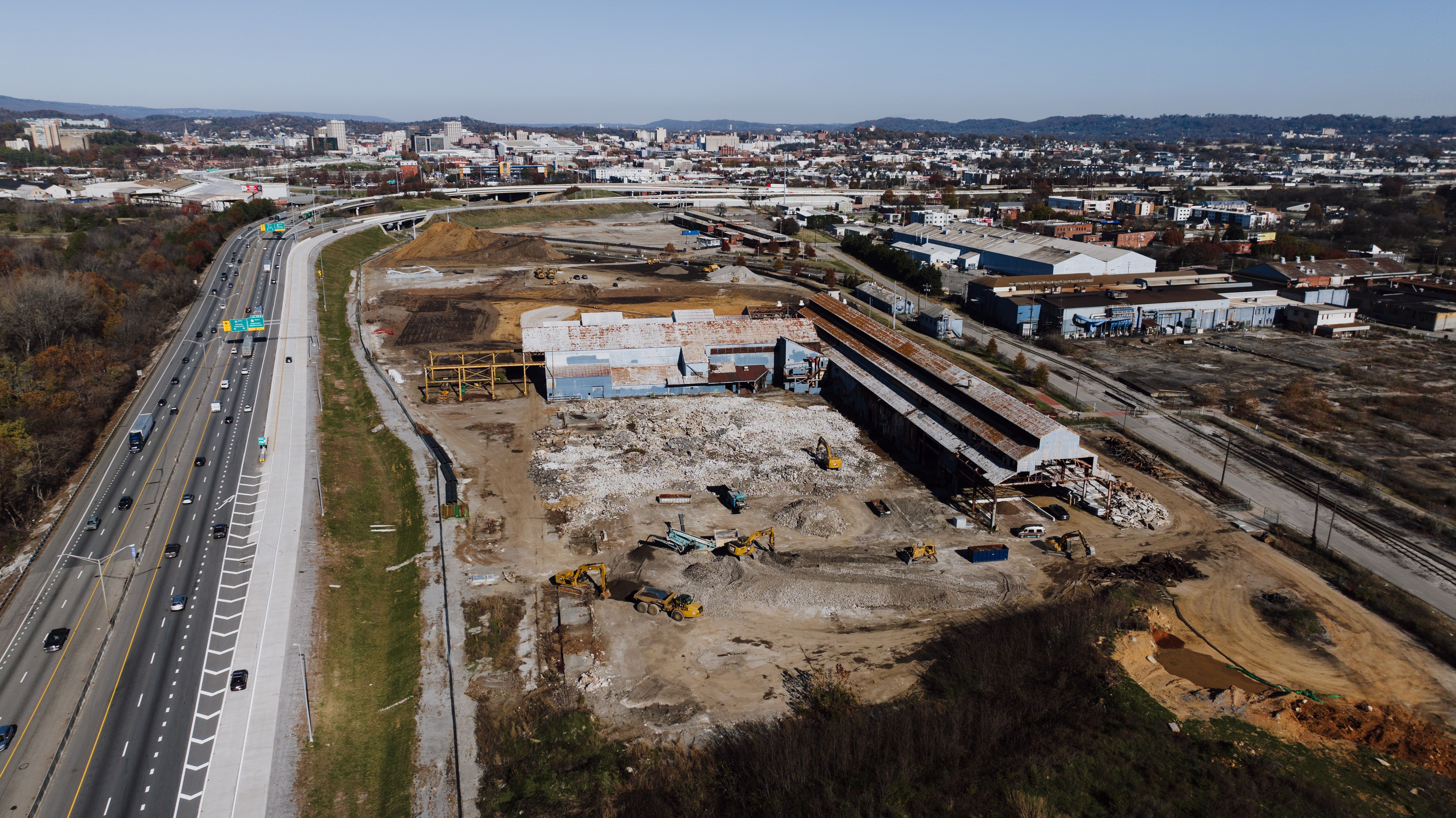 Aerial View of Construction Site in Chattanooga · Free Stock Photo