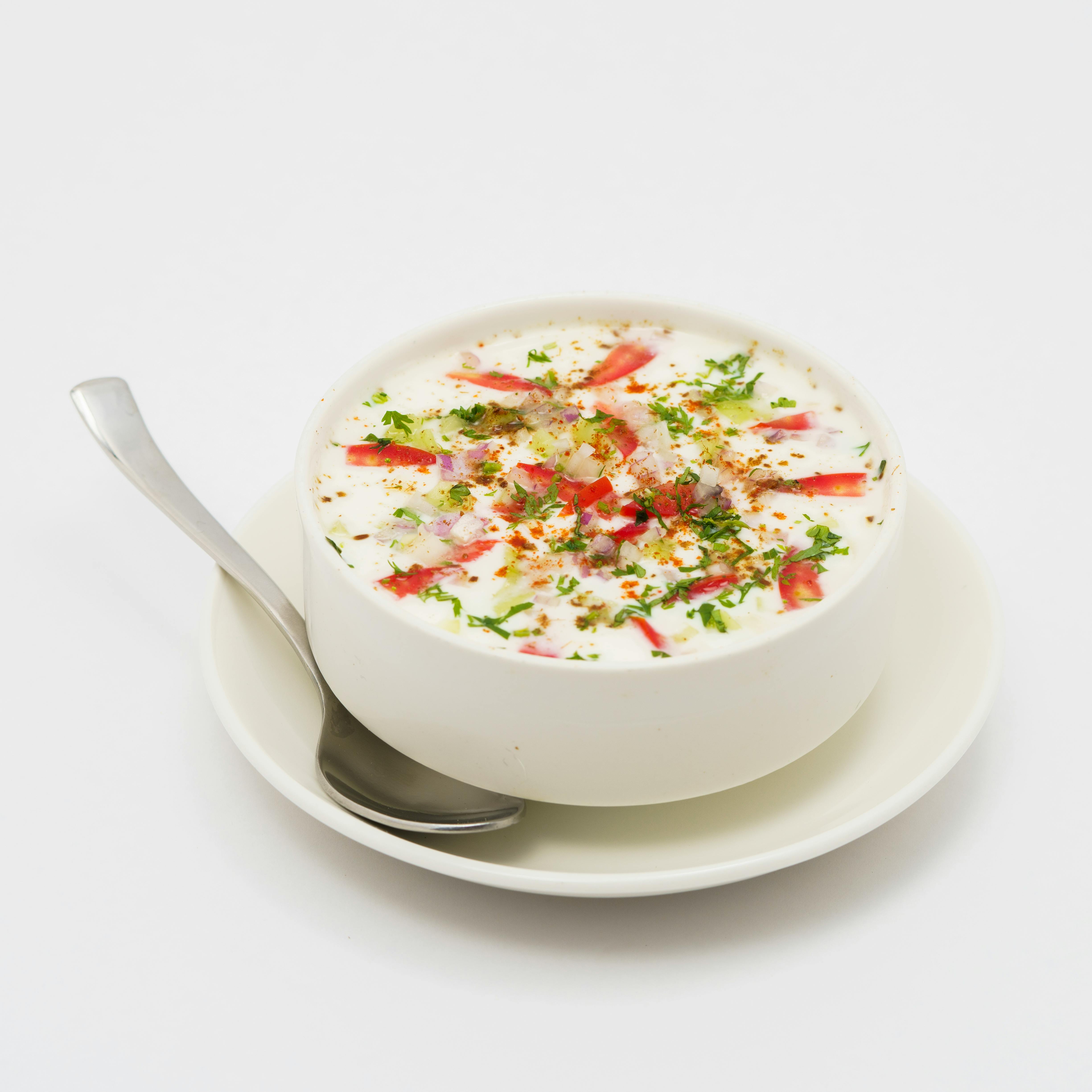 Delicious Indian Raita with Fresh Vegetables · Free Stock Photo