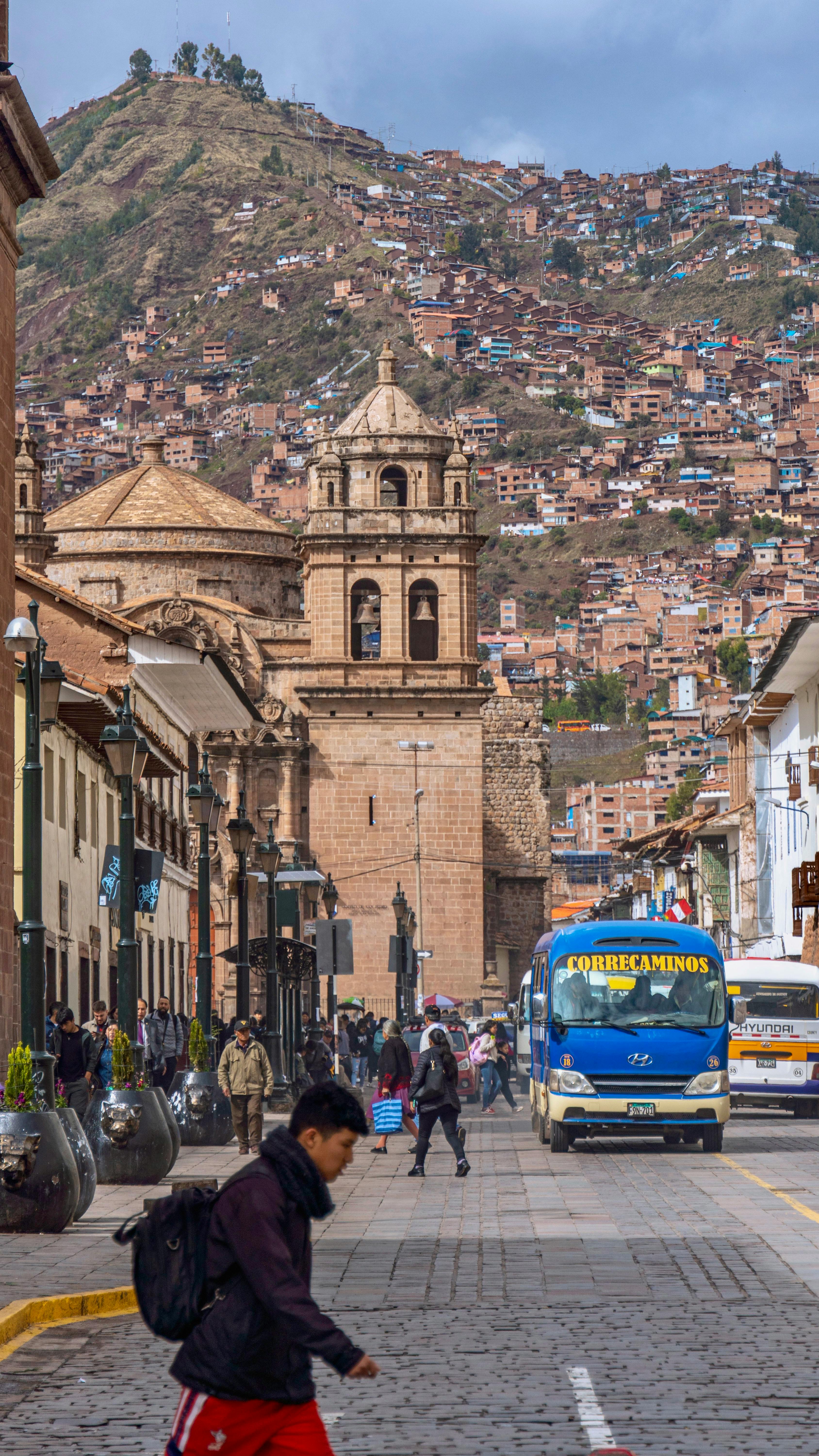 Street View of Historic Cusco, Peru with Church · Free Stock Photo