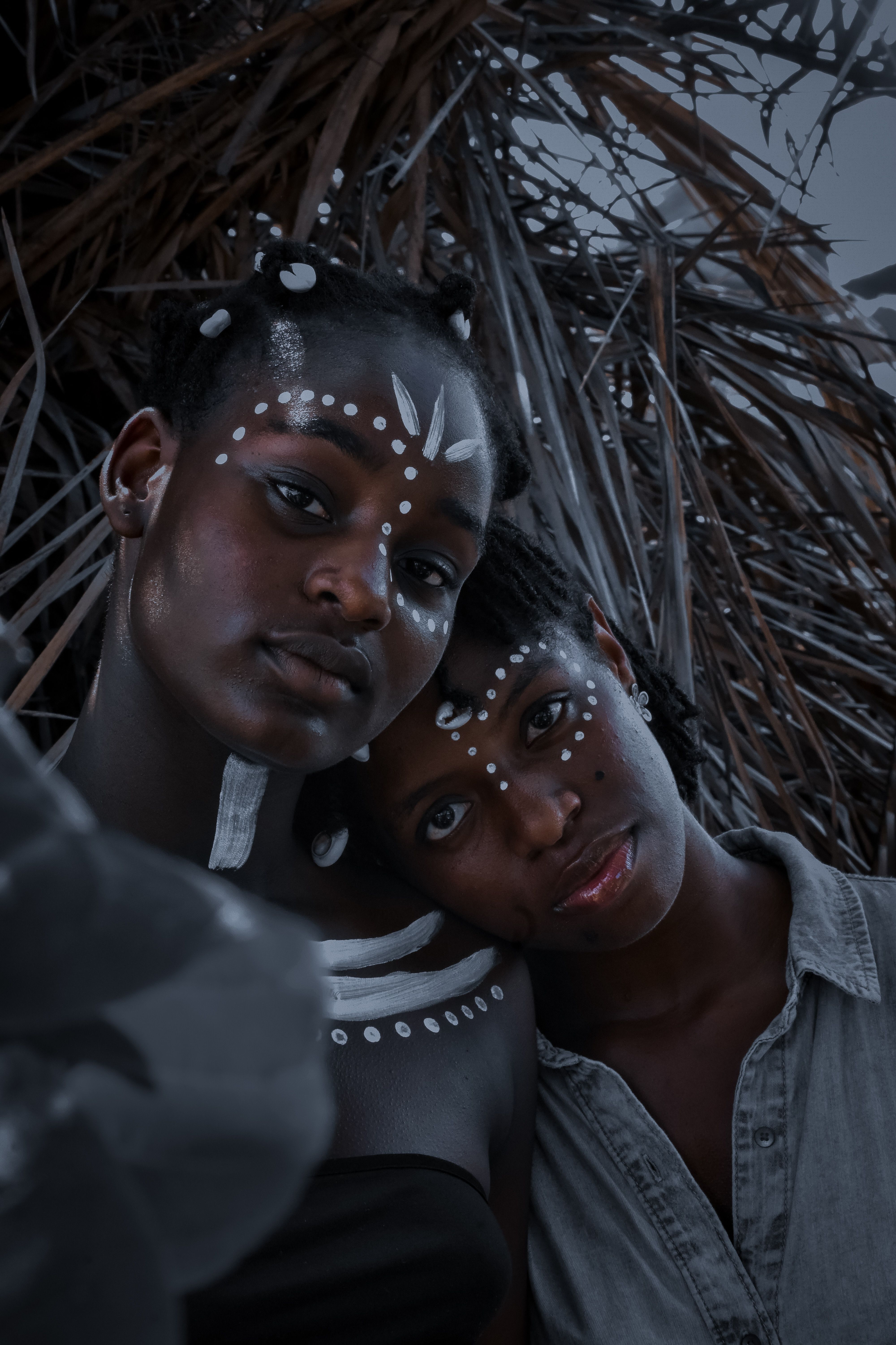 Artistic Portrait of Two Women with Face Paint in Monrovia · Free Stock ...