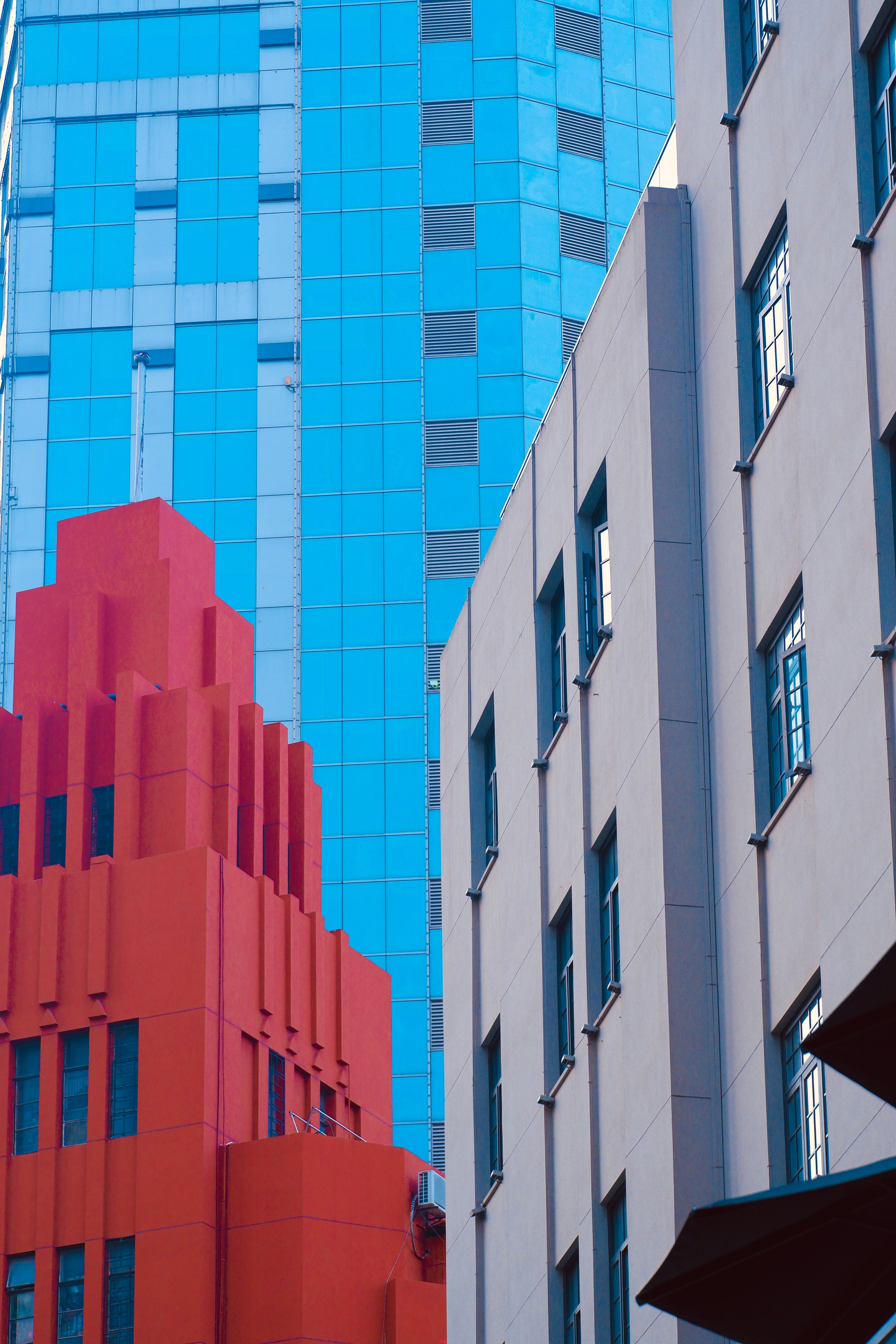 Colorful Urban Architecture with Modern Skyscrapers · Free Stock Photo