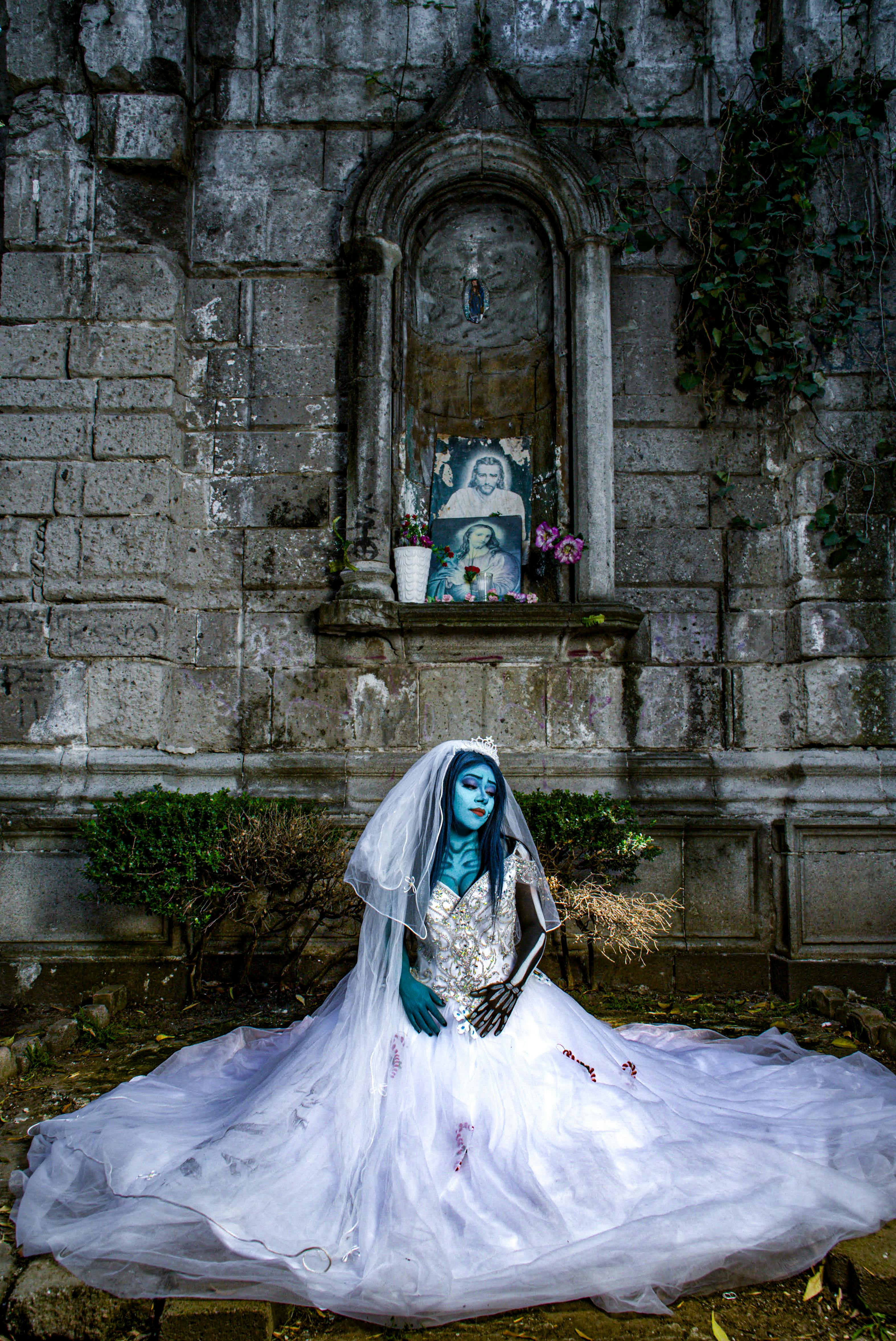 Fantasy Bride Portrait in Gothic Setting · Free Stock Photo