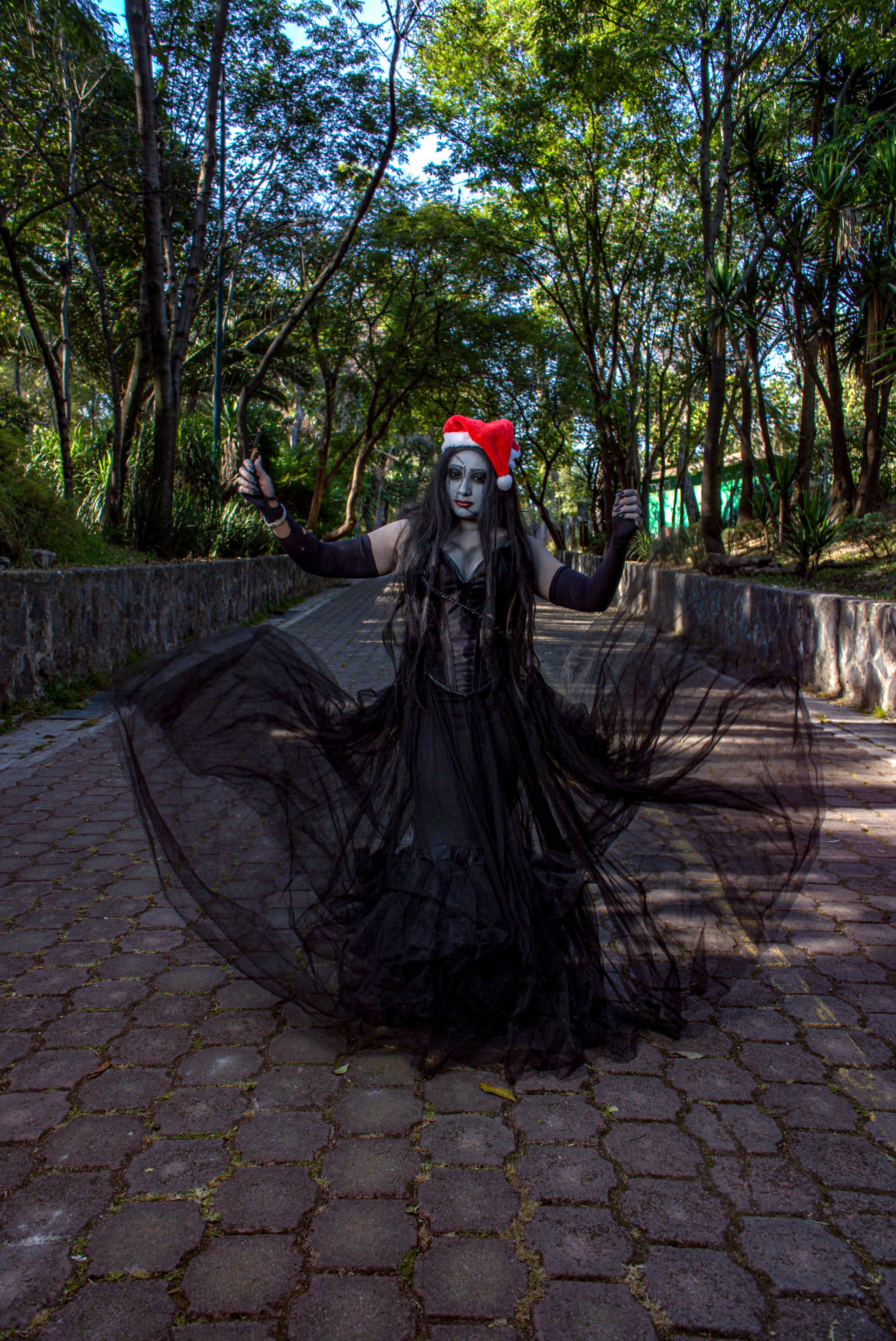 Enchanting Gothic Cosplay in Forest Setting · Free Stock Photo