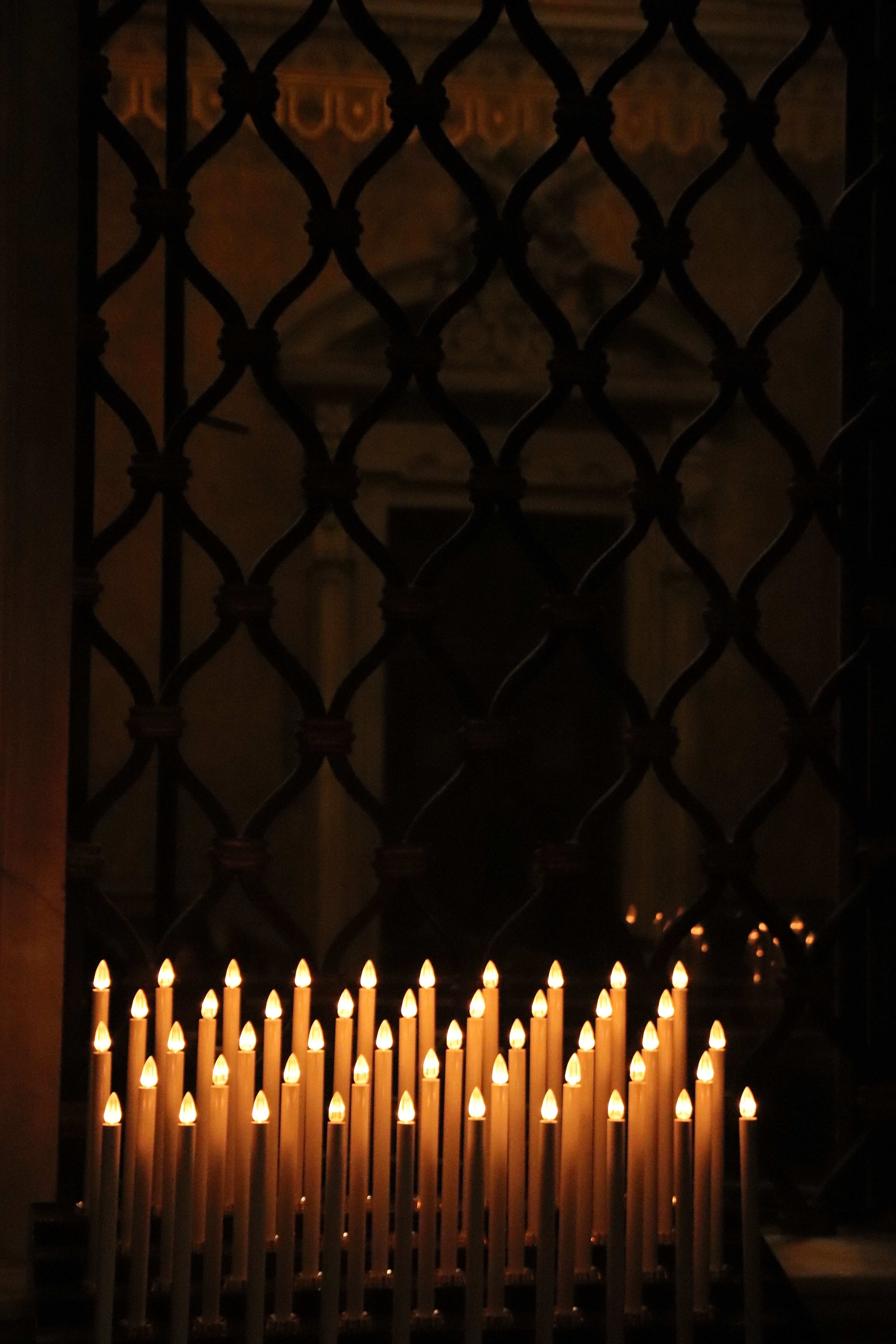 Candlelight in Vatican City Church Interior · Free Stock Photo