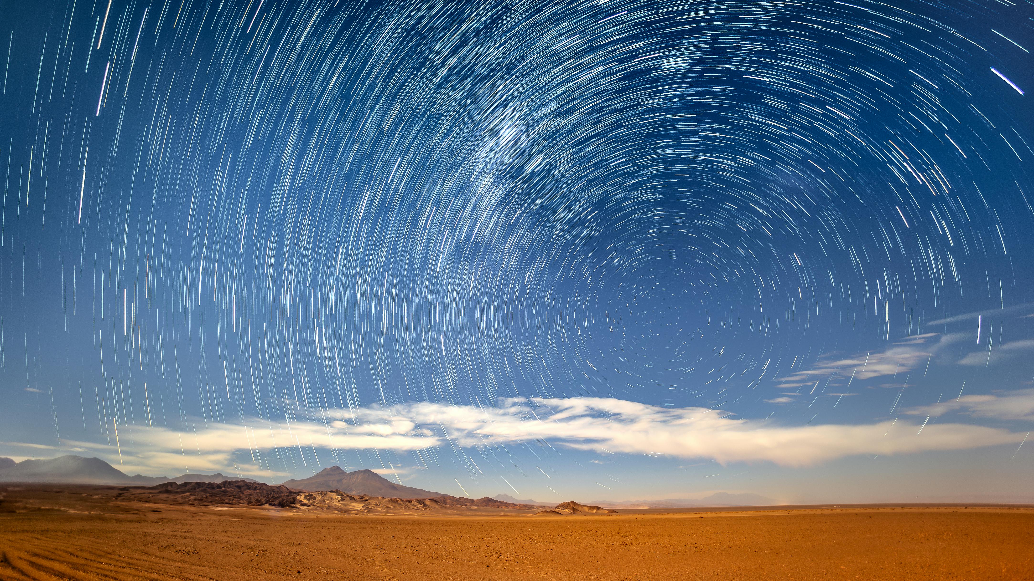 Star Trails Over Atacama Desert Night Sky · Free Stock Photo