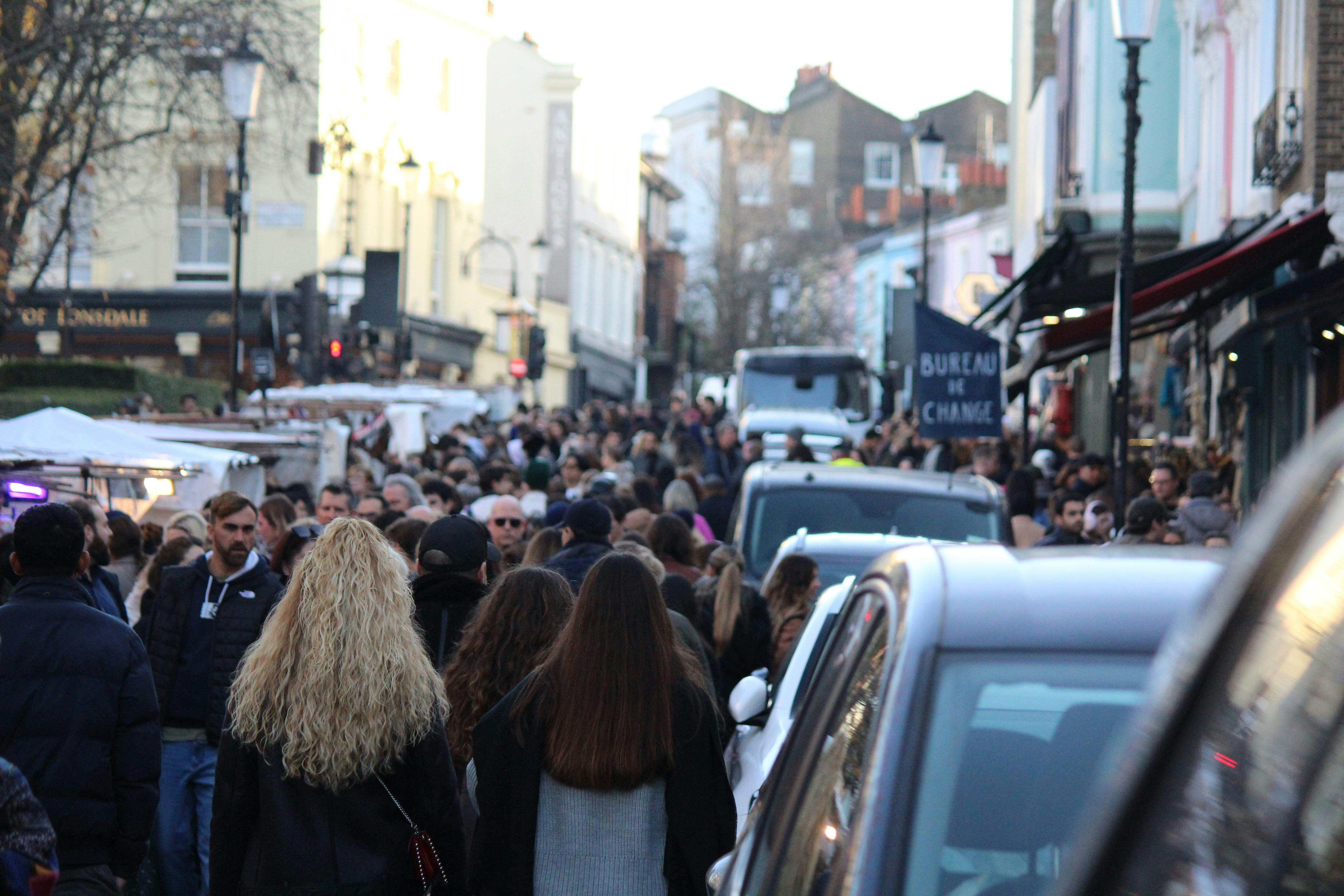 Crowded Street Market in Urban Setting · Free Stock Photo