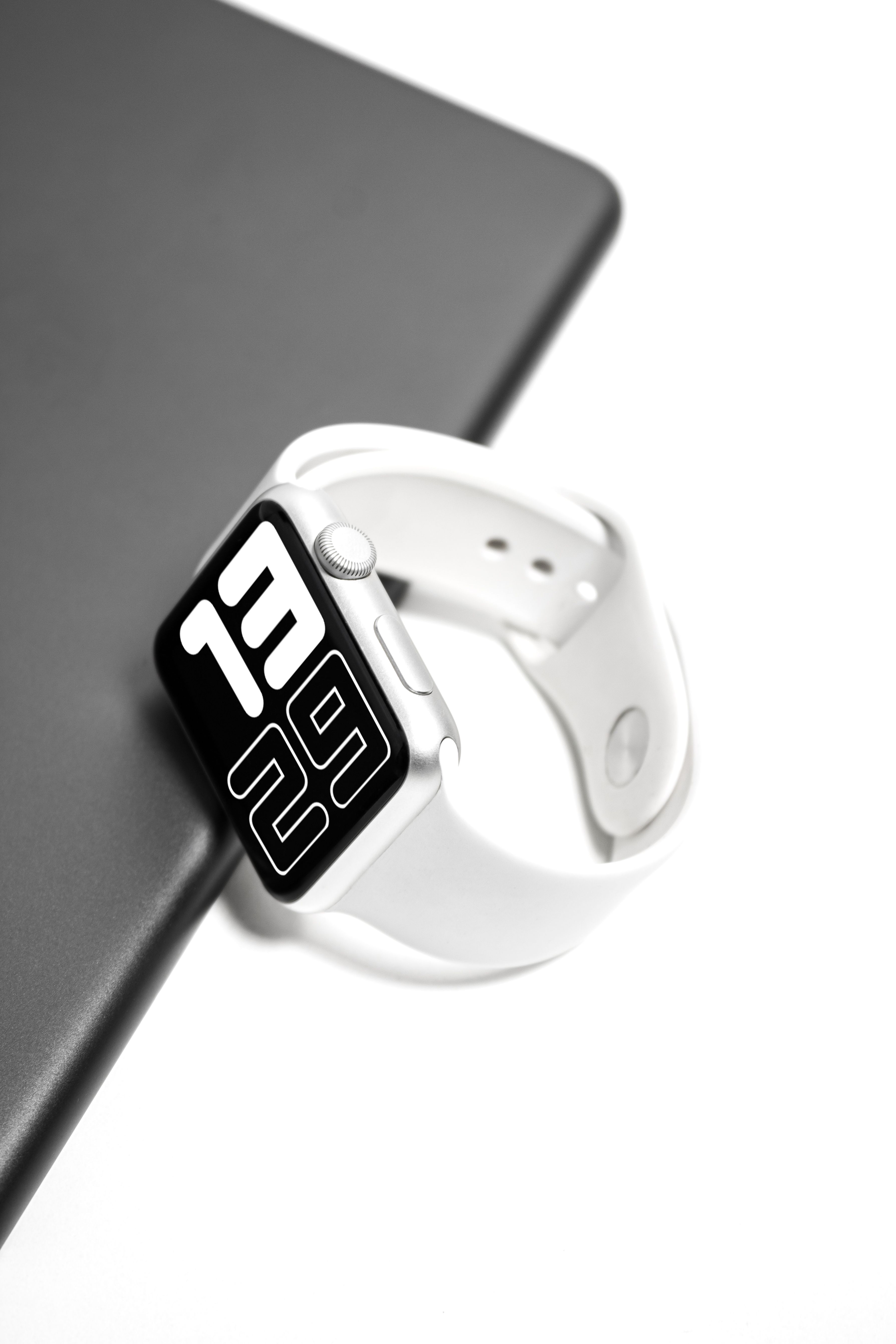 Minimalist Smartwatch on Desk with Black and White Design · Free Stock ...