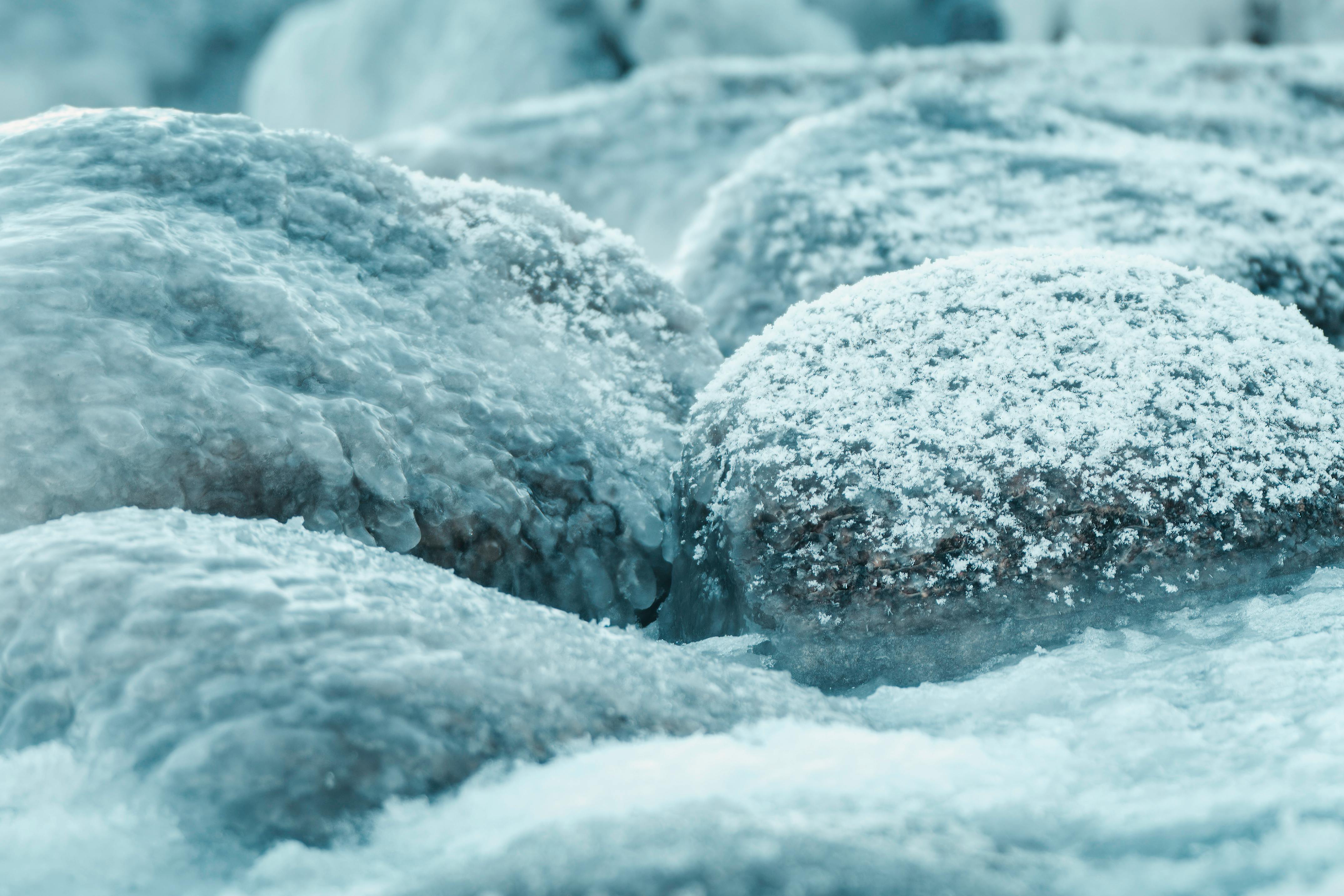Frozen Rocks in a Winter Landscape · Free Stock Photo