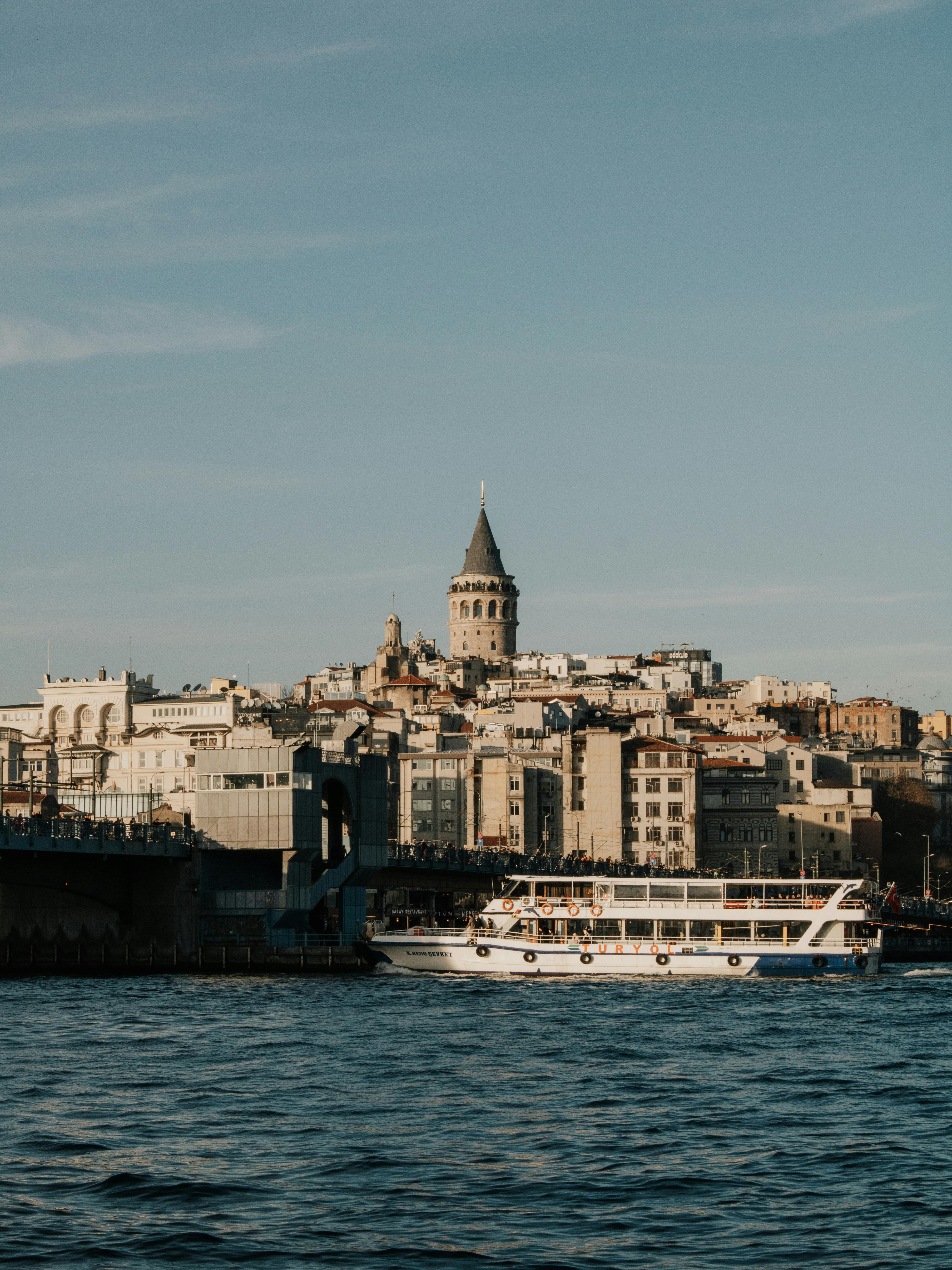 Scenic view of Galata Tower and Istanbul waterfront · Free Stock Photo