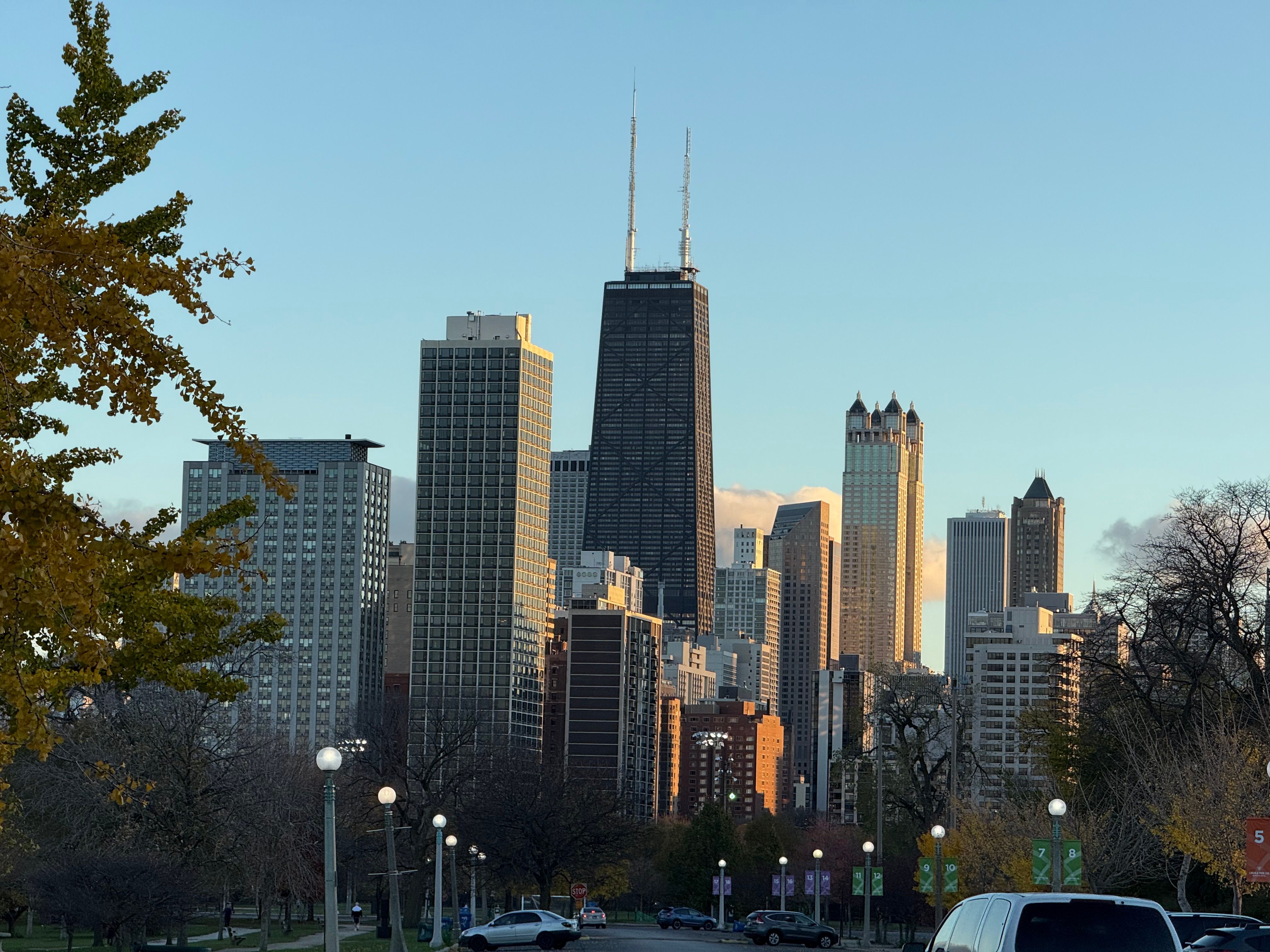 Chicago Skyline at Golden Hour Downtown View · Free Stock Photo