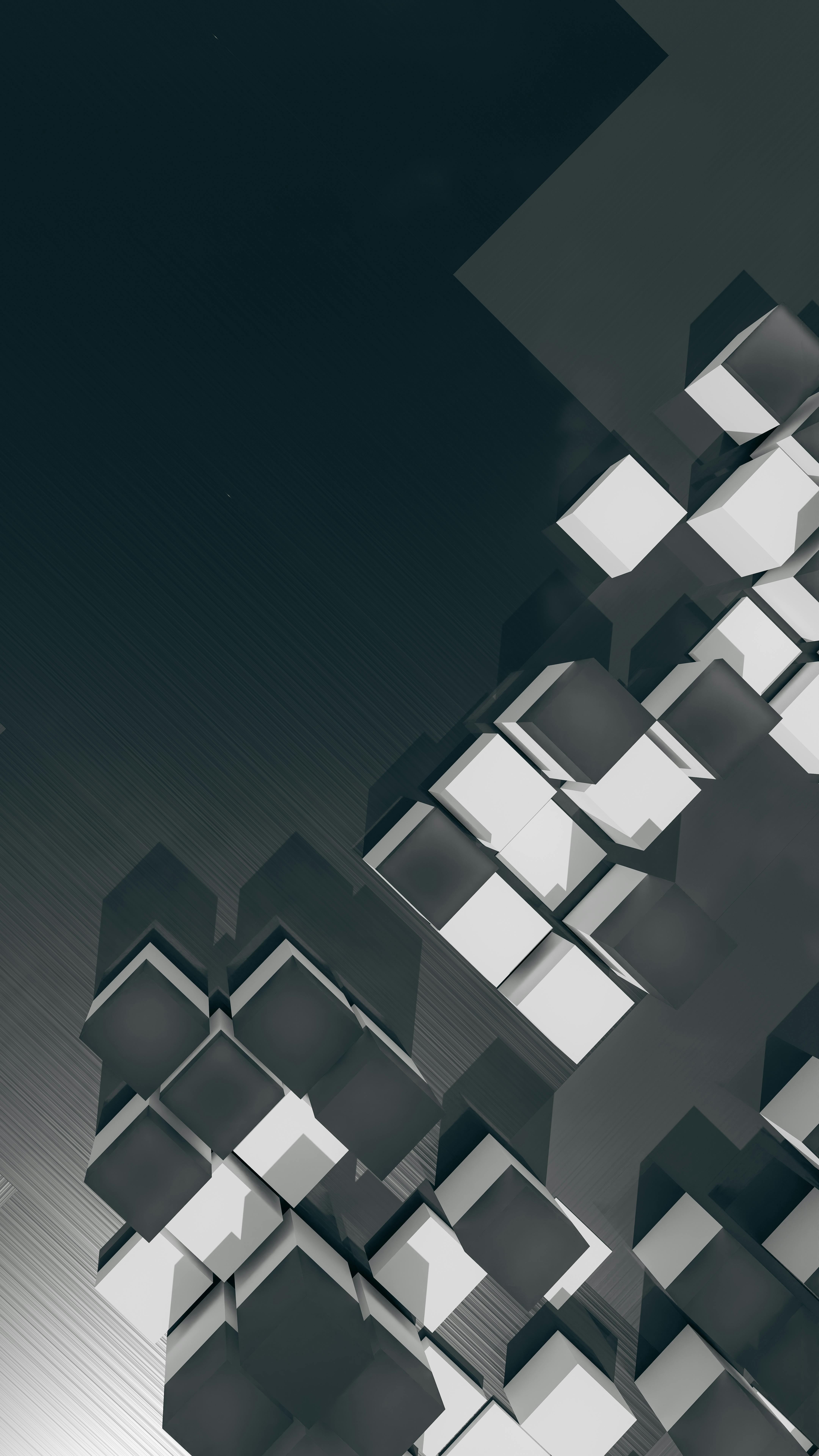 Abstract Geometric 3D Cubes in Monochrome · Free Stock Photo