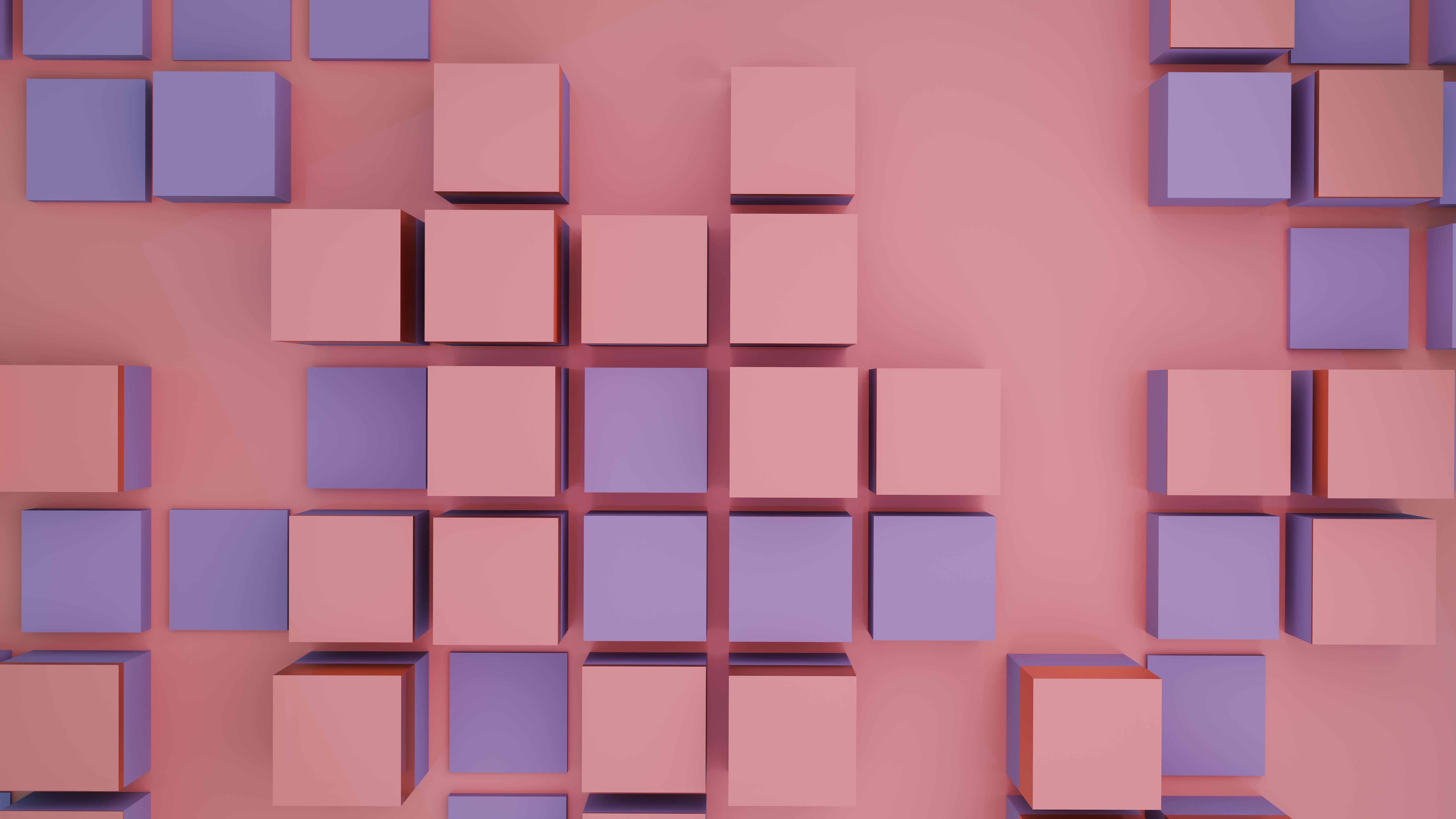 Bloques Geométricos Abstractos En 3 D De Color Rosa Y Morado · Foto de ...