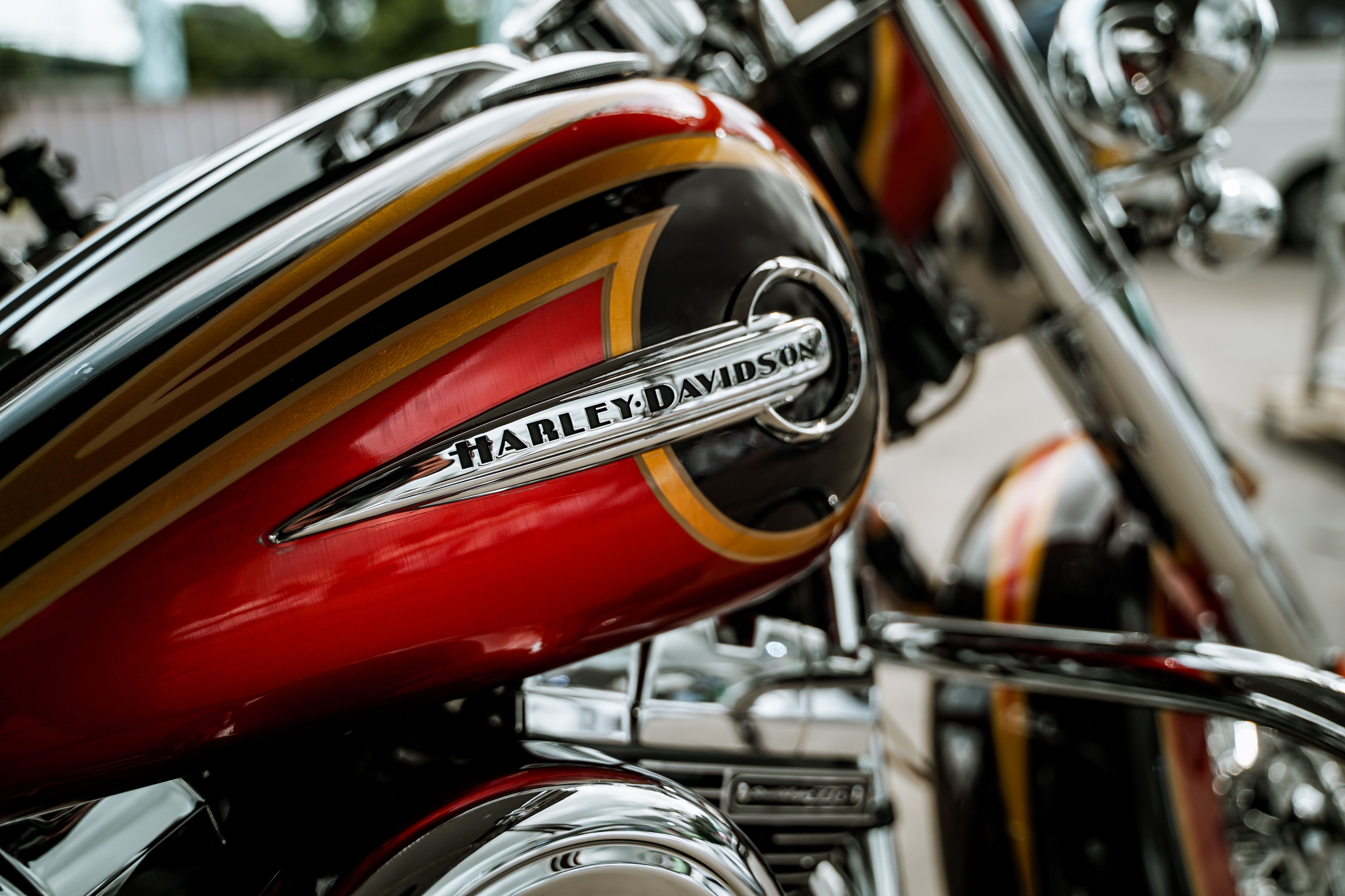 Close-Up of a Classic Motorcycle Fuel Tank · Free Stock Photo