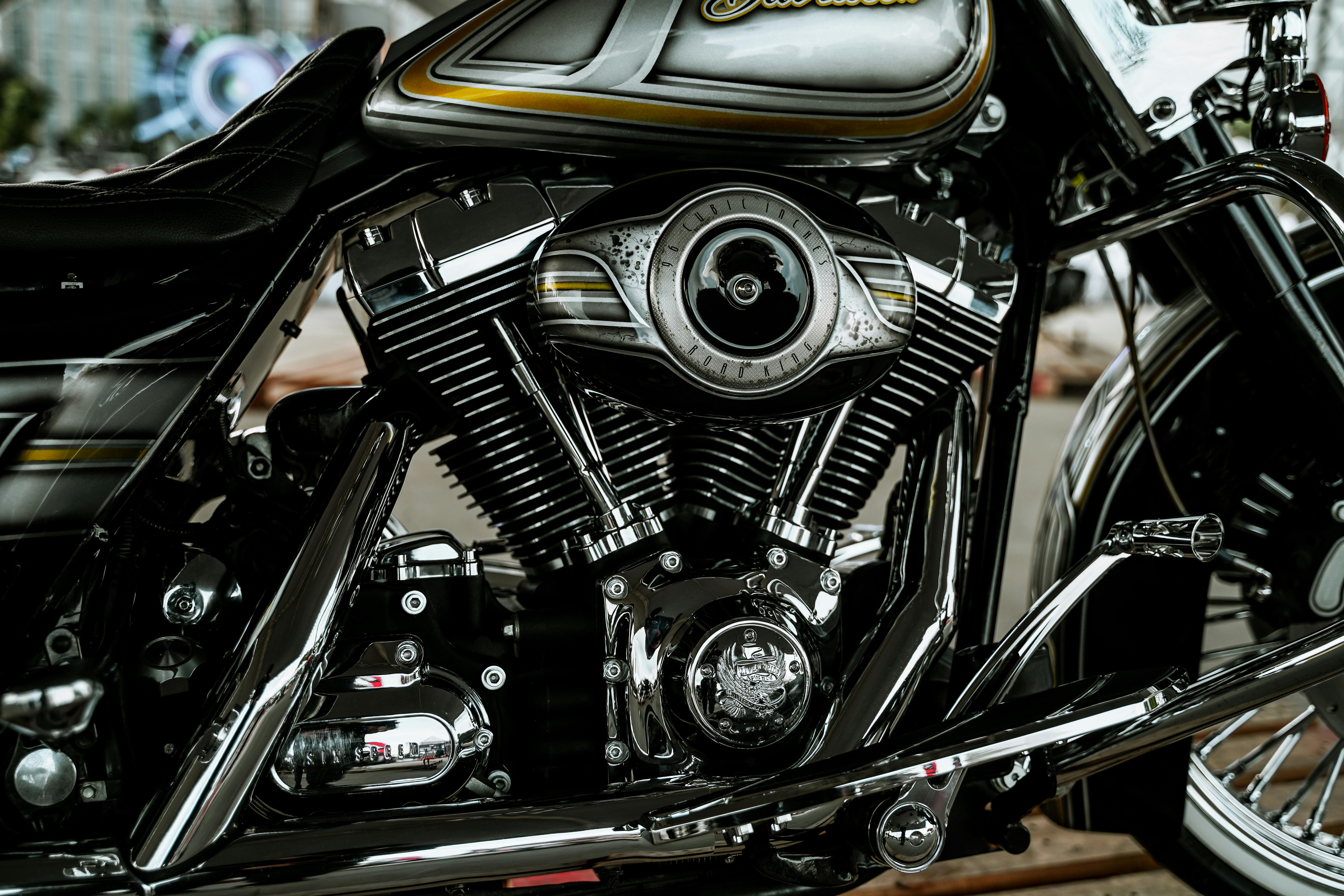 Close-up of Chopper Motorcycle Engine in Quezon City · Free Stock Photo