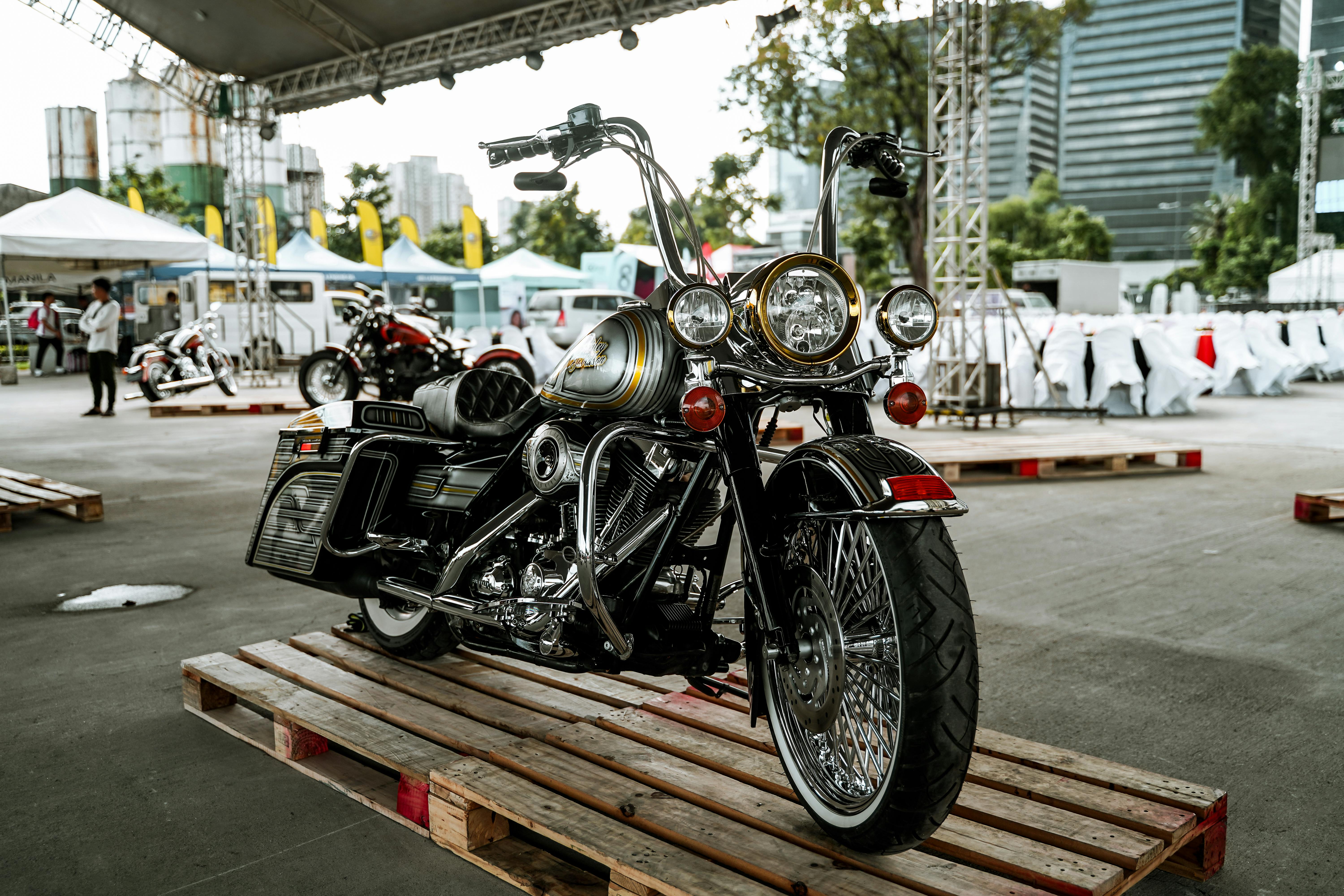 Classic Motorcycle Display in Quezon City Event · Free Stock Photo