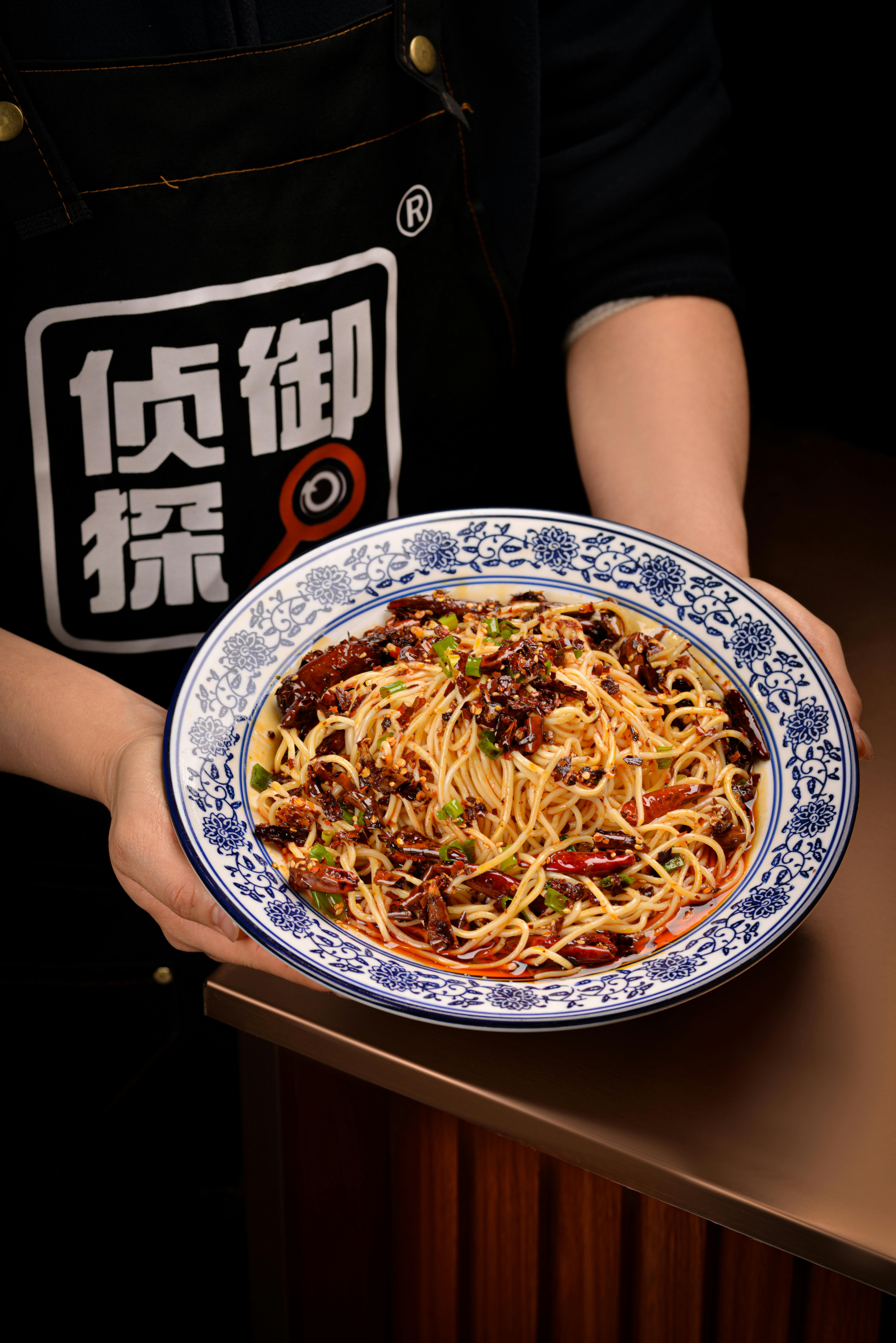 Authentic Chinese Noodles with Spicy Garnish · Free Stock Photo