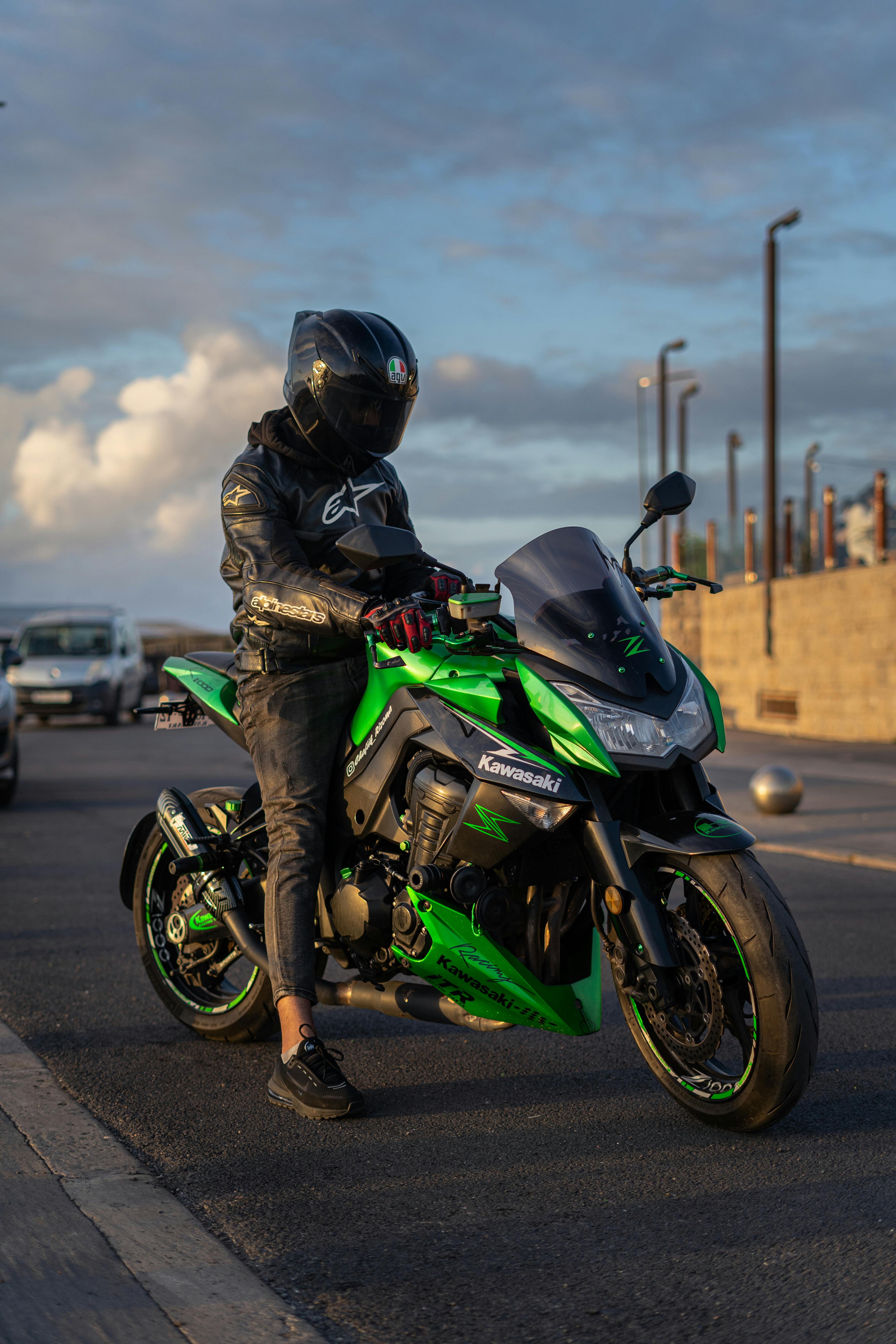 Urban Motorcycle Rider in Casablanca Street · Free Stock Photo