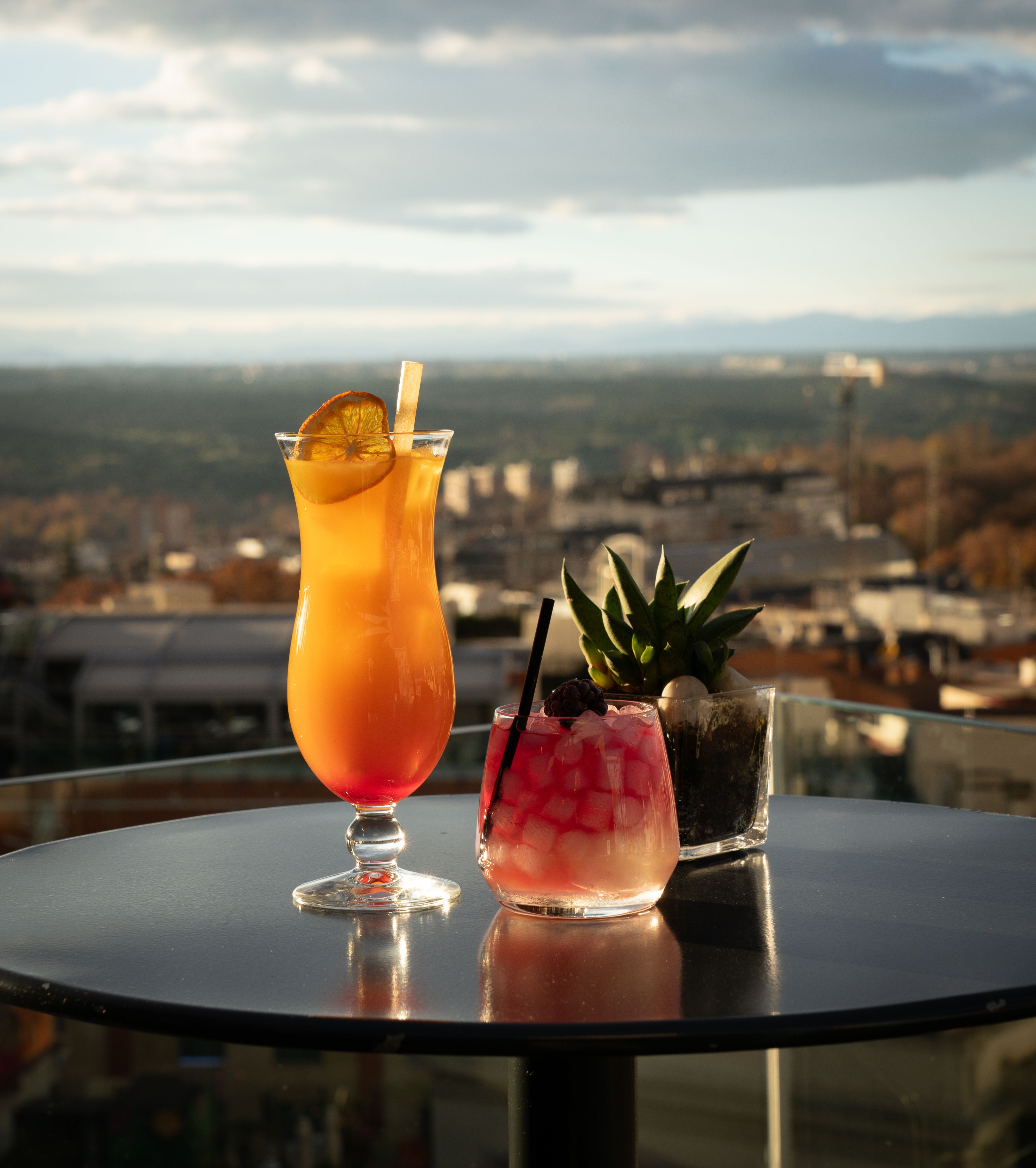 Colorful Cocktails on Madrid Rooftop · Free Stock Photo