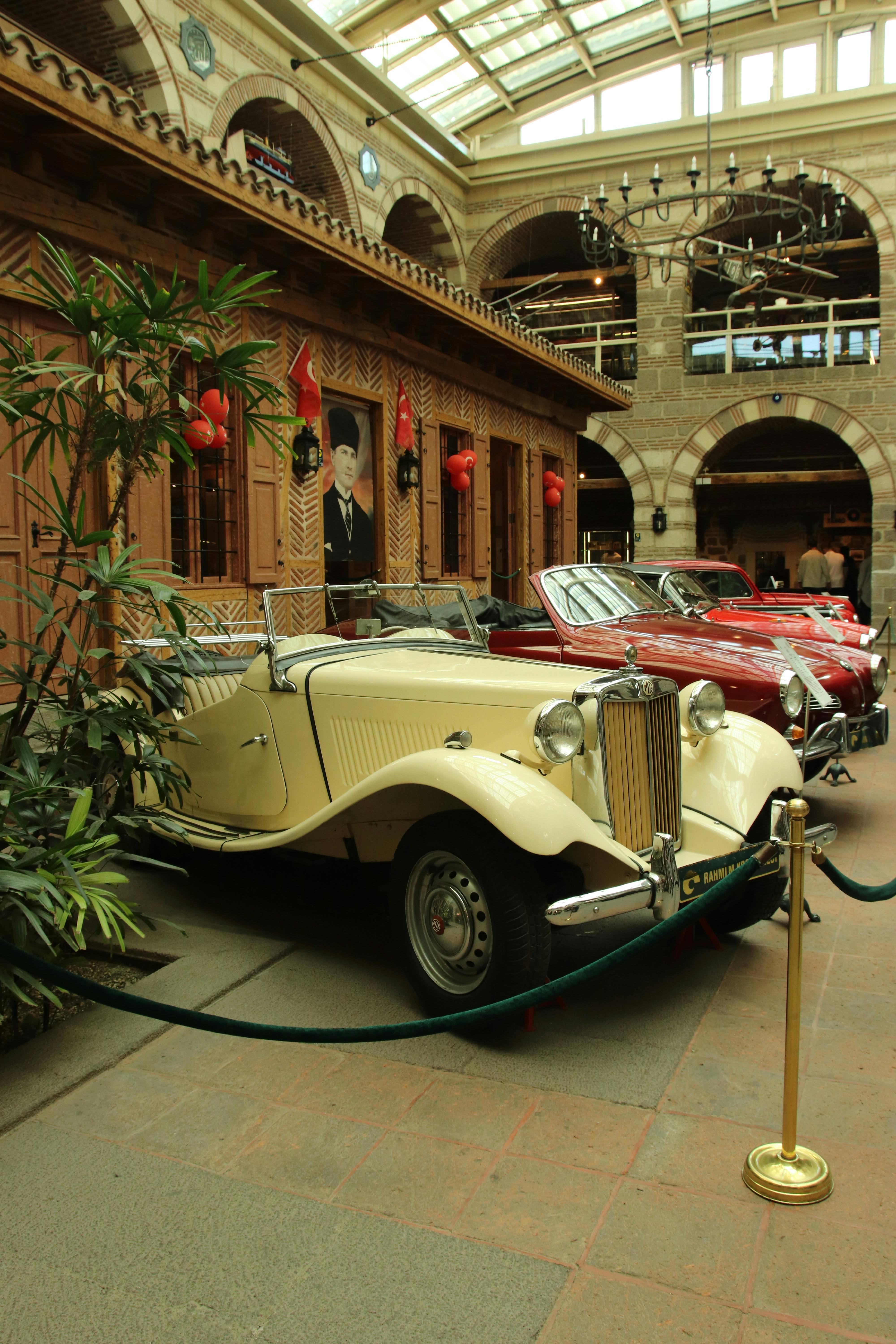 Classic Cars Displayed at Ankara Museum Exhibition · Free Stock Photo