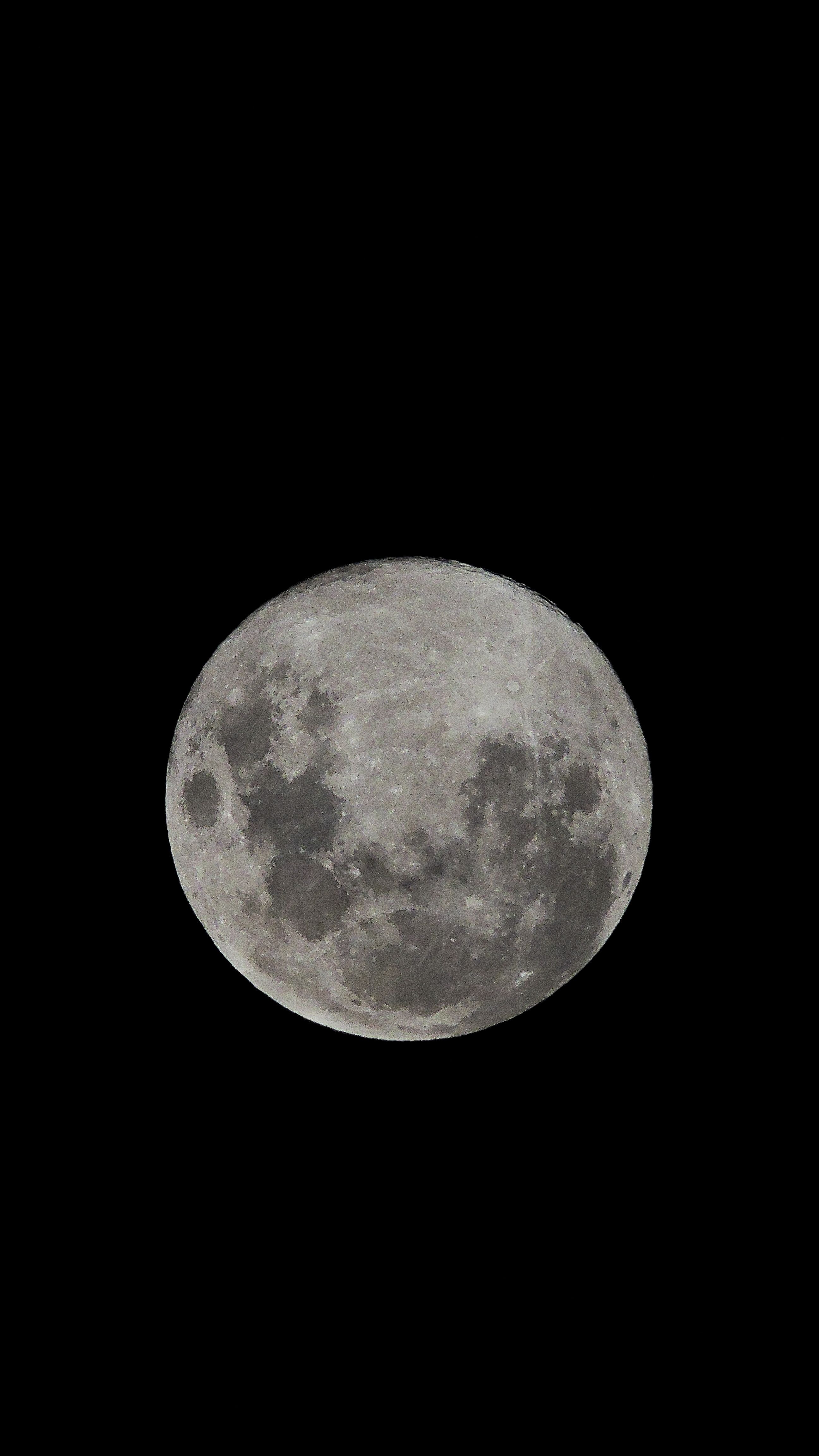 Full Moon with Craters in Night Sky · Free Stock Photo