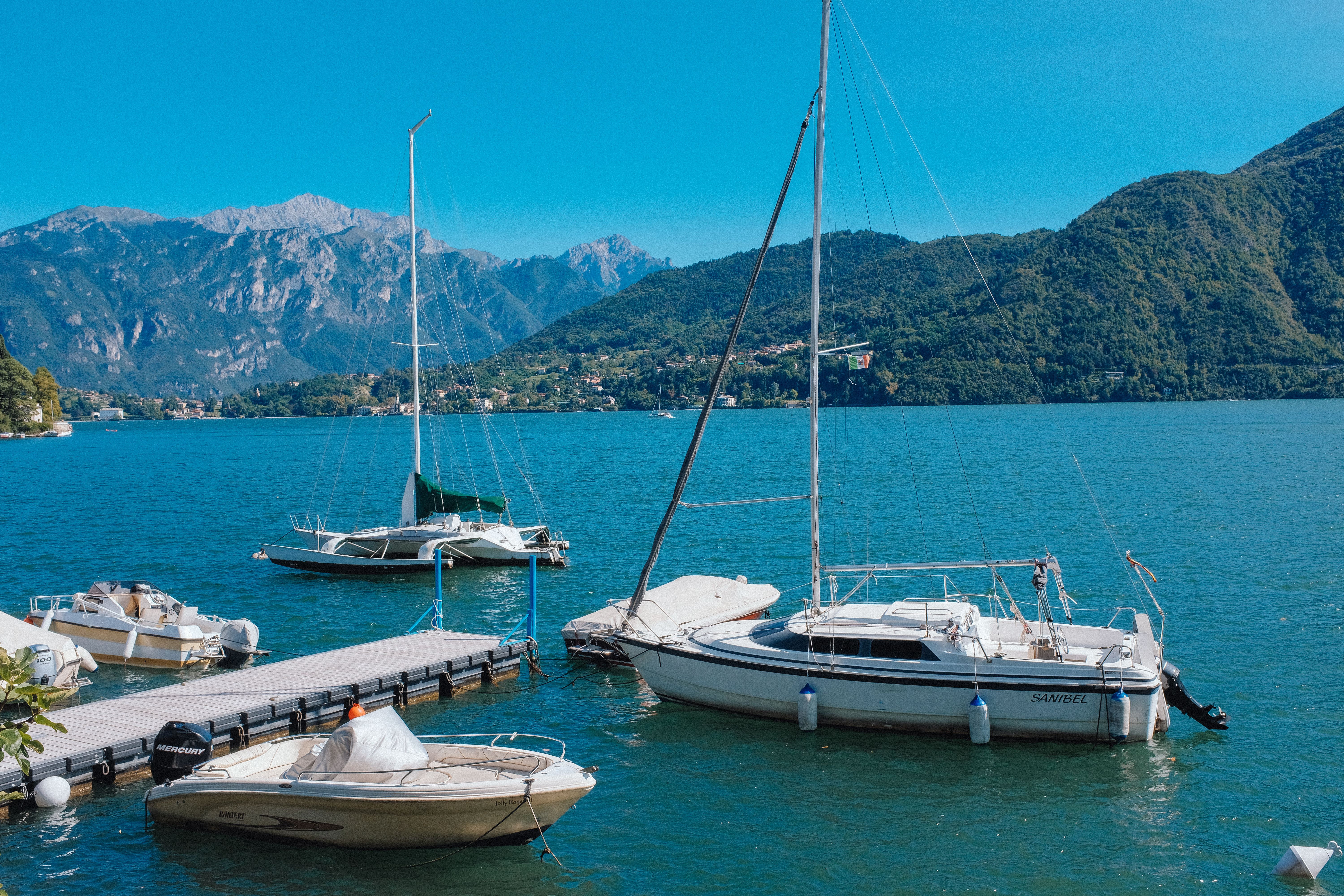 Scenic View of Boats Docked at Lake Como · Free Stock Photo