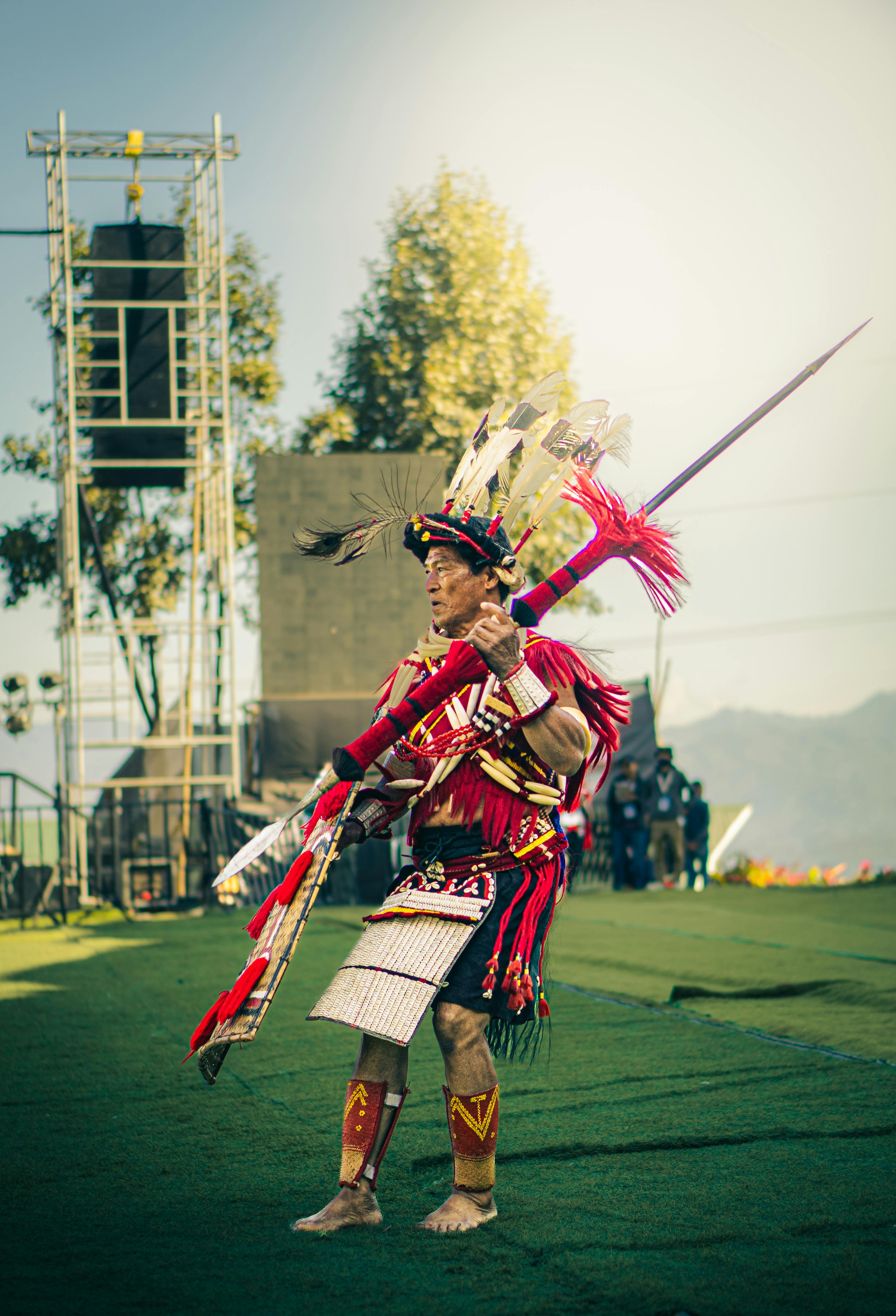 Traditional Festive Dance with Tribal Costume Outdoors · Free Stock Photo