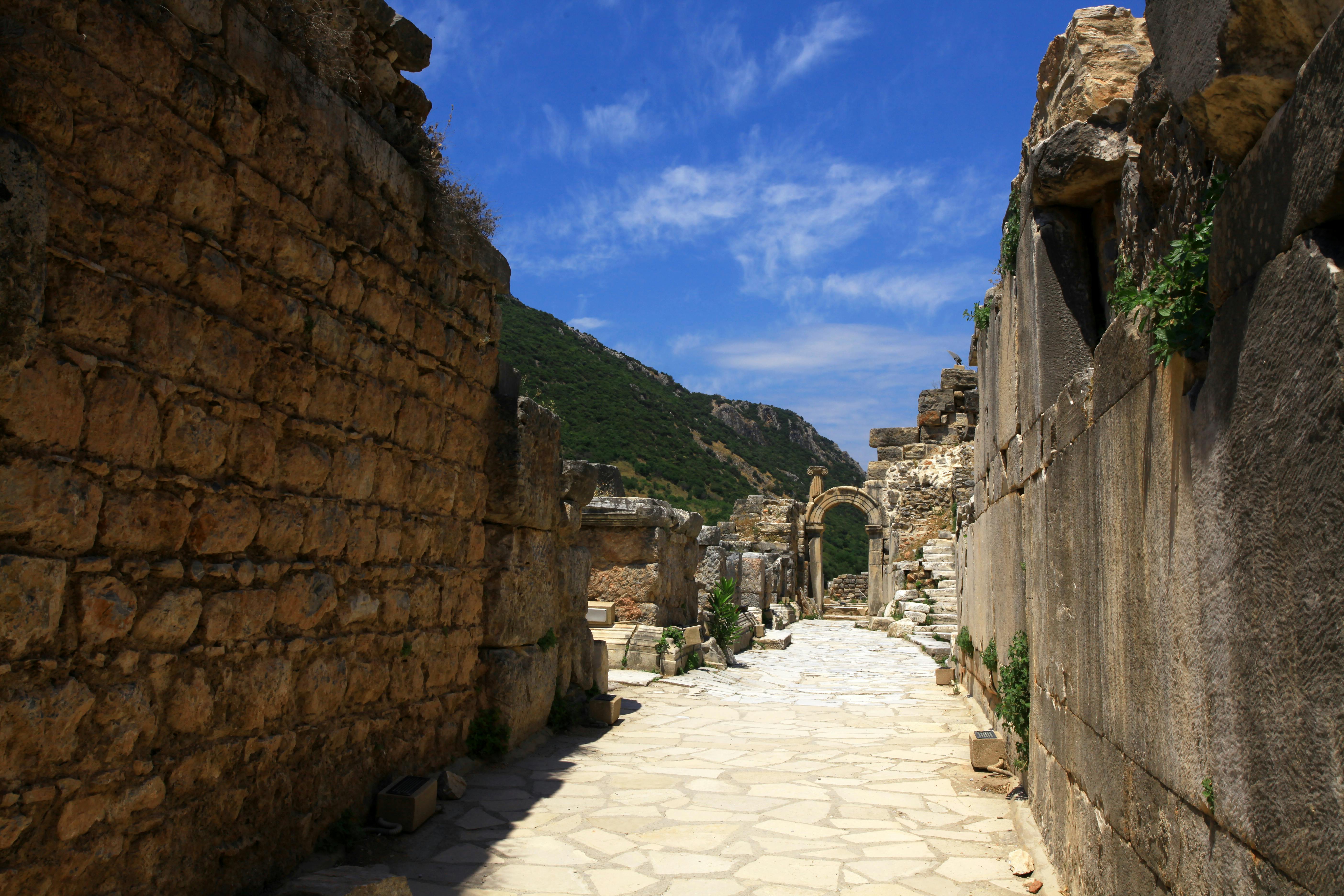 Ancient Ruins of Ephesus Under Clear Blue Sky · Free Stock Photo