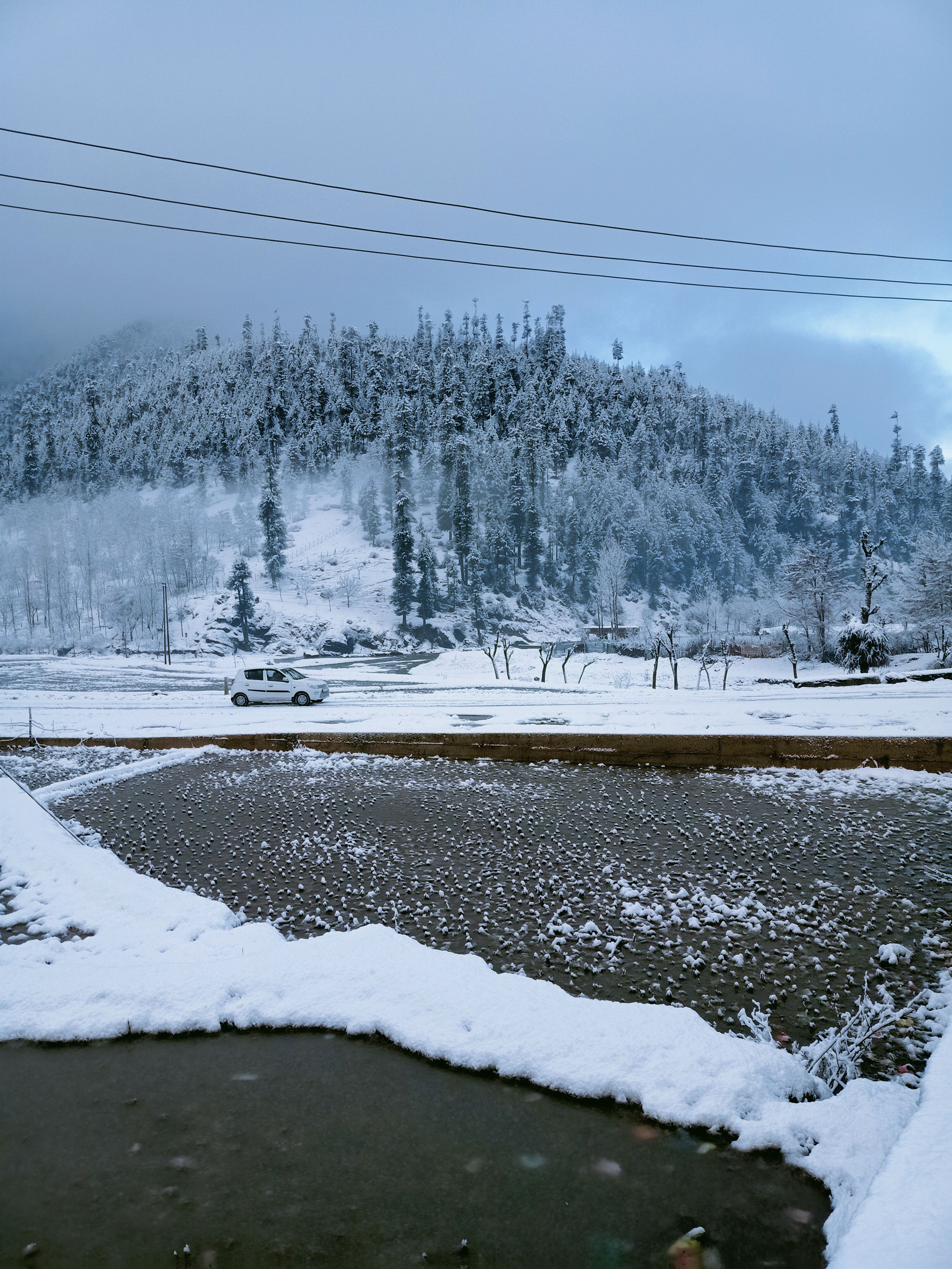 Snow-Covered Landscape in Khurhama, Winter Tranquility · Free Stock Photo