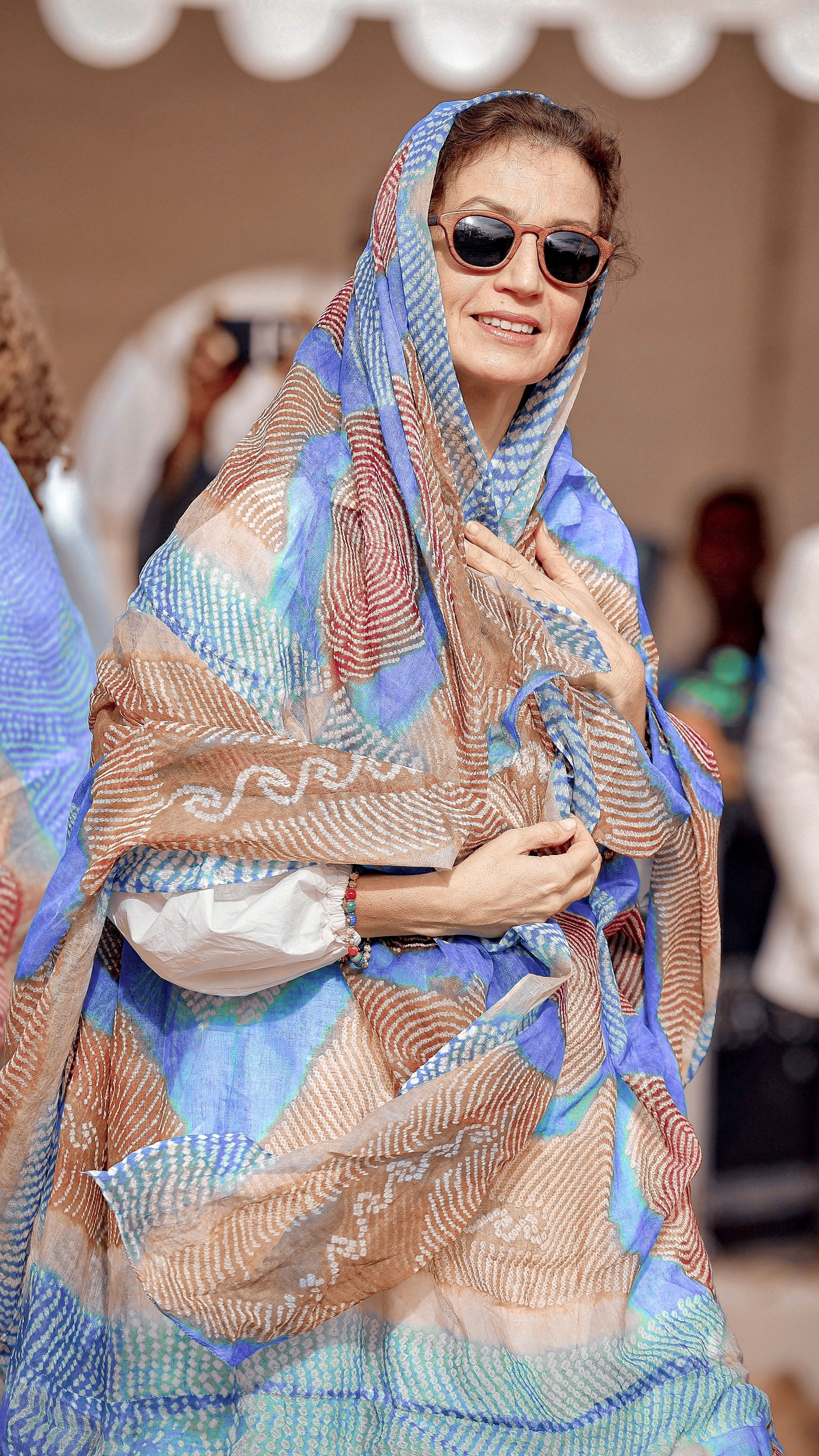 Woman in Vibrant Traditional Tuareg Attire · Free Stock Photo