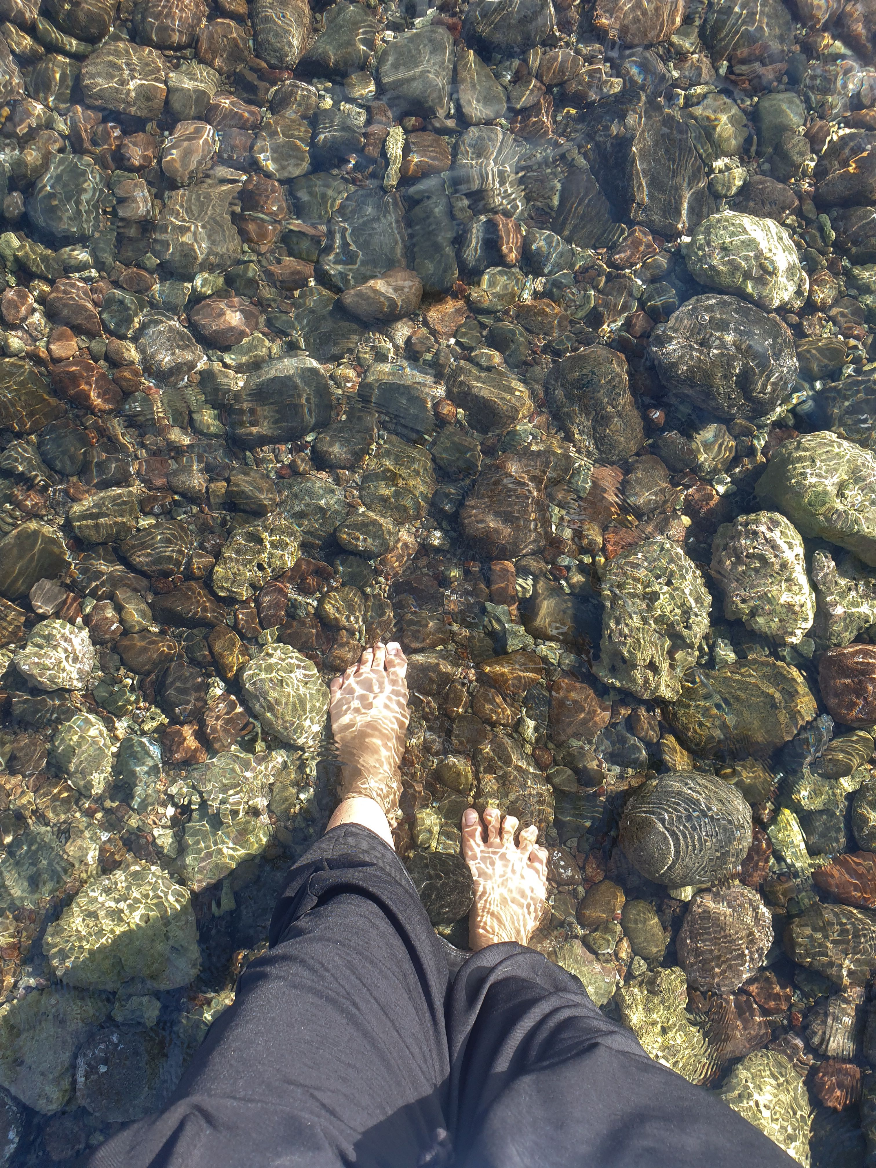 Bare Feet in Crystal Clear Stream in Mindanao · Free Stock Photo