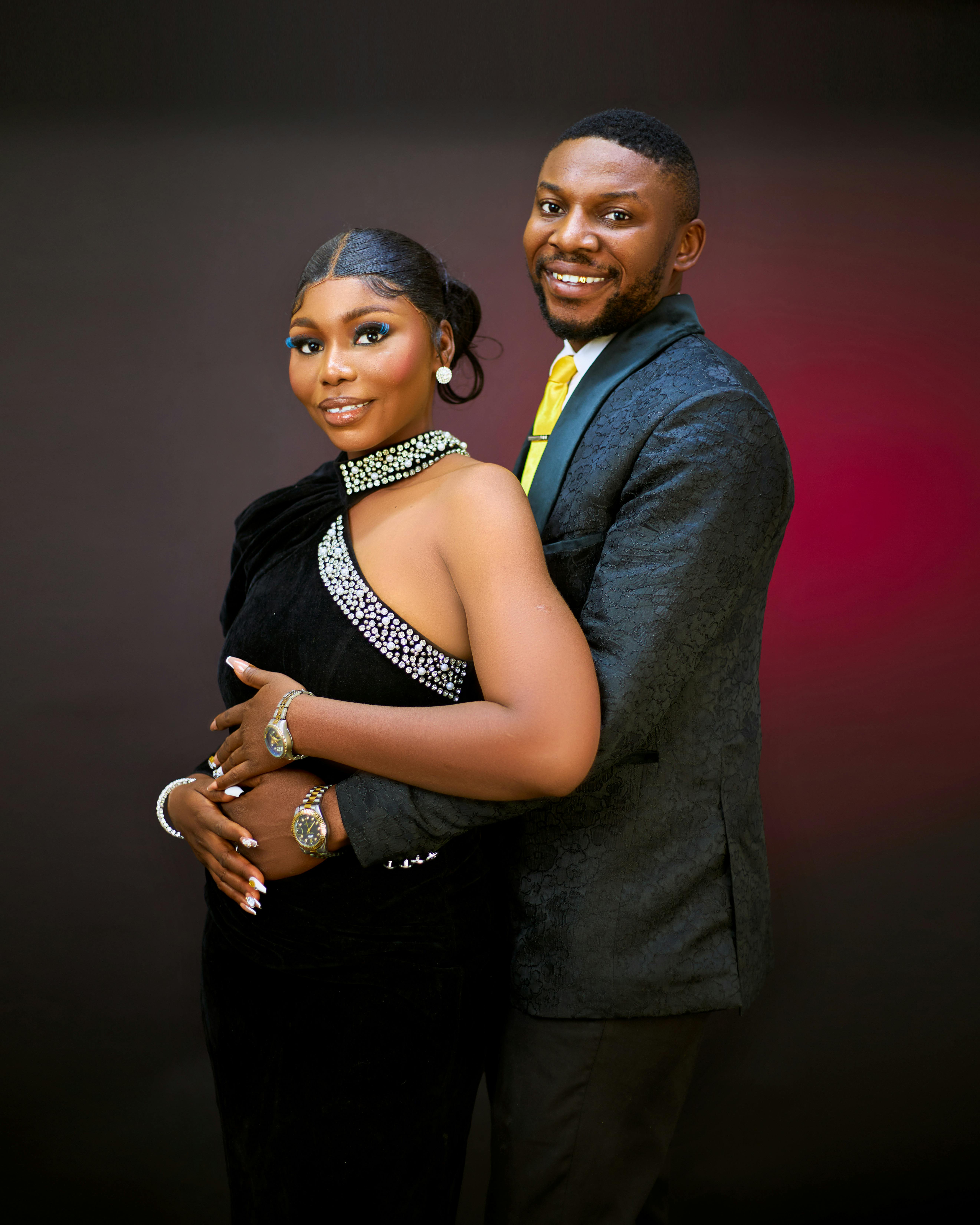 Elegant Couple Portrait in Formal Attire · Free Stock Photo