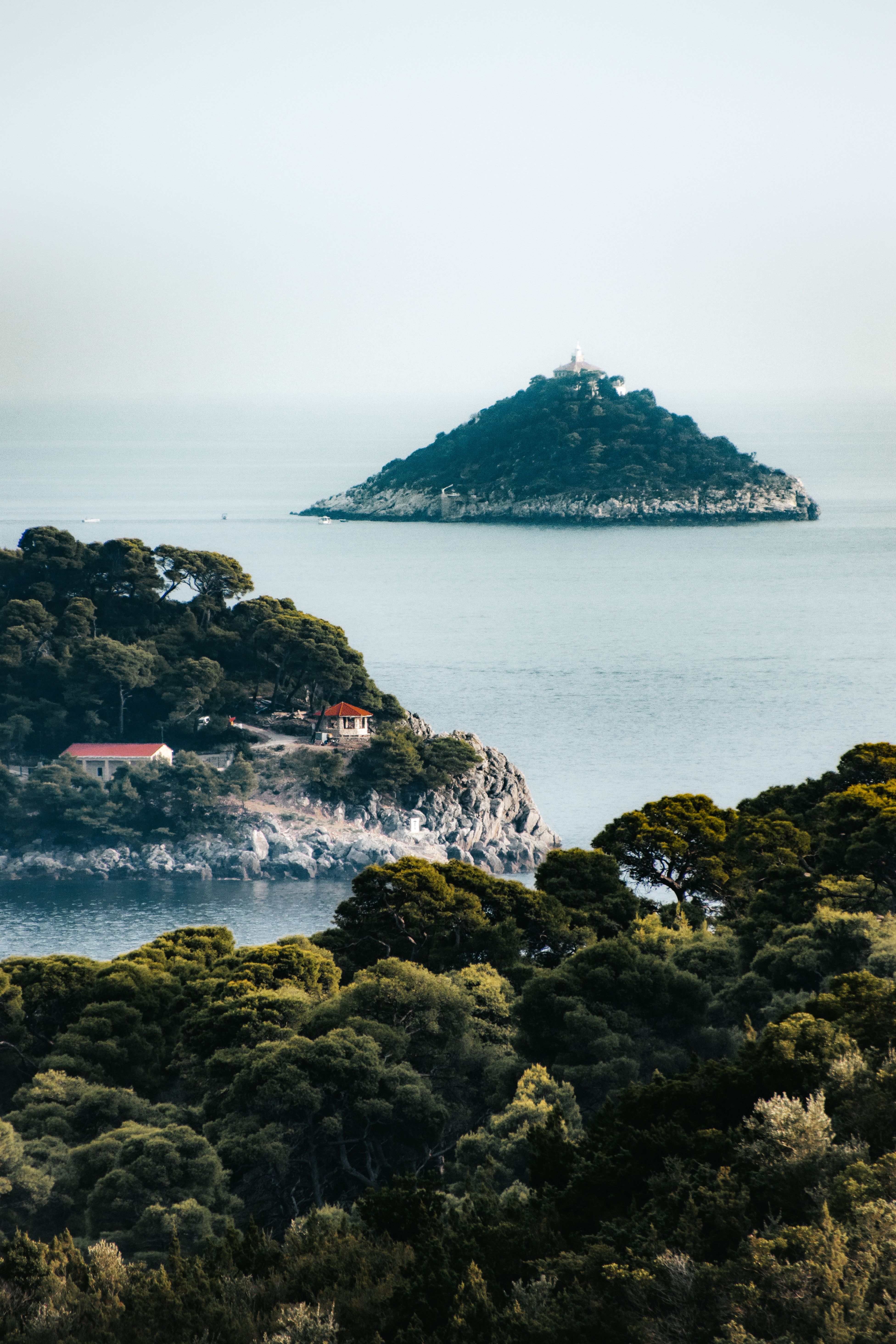 Scenic View of Lopud Island with Lighthouse in Croatia · Free Stock Photo