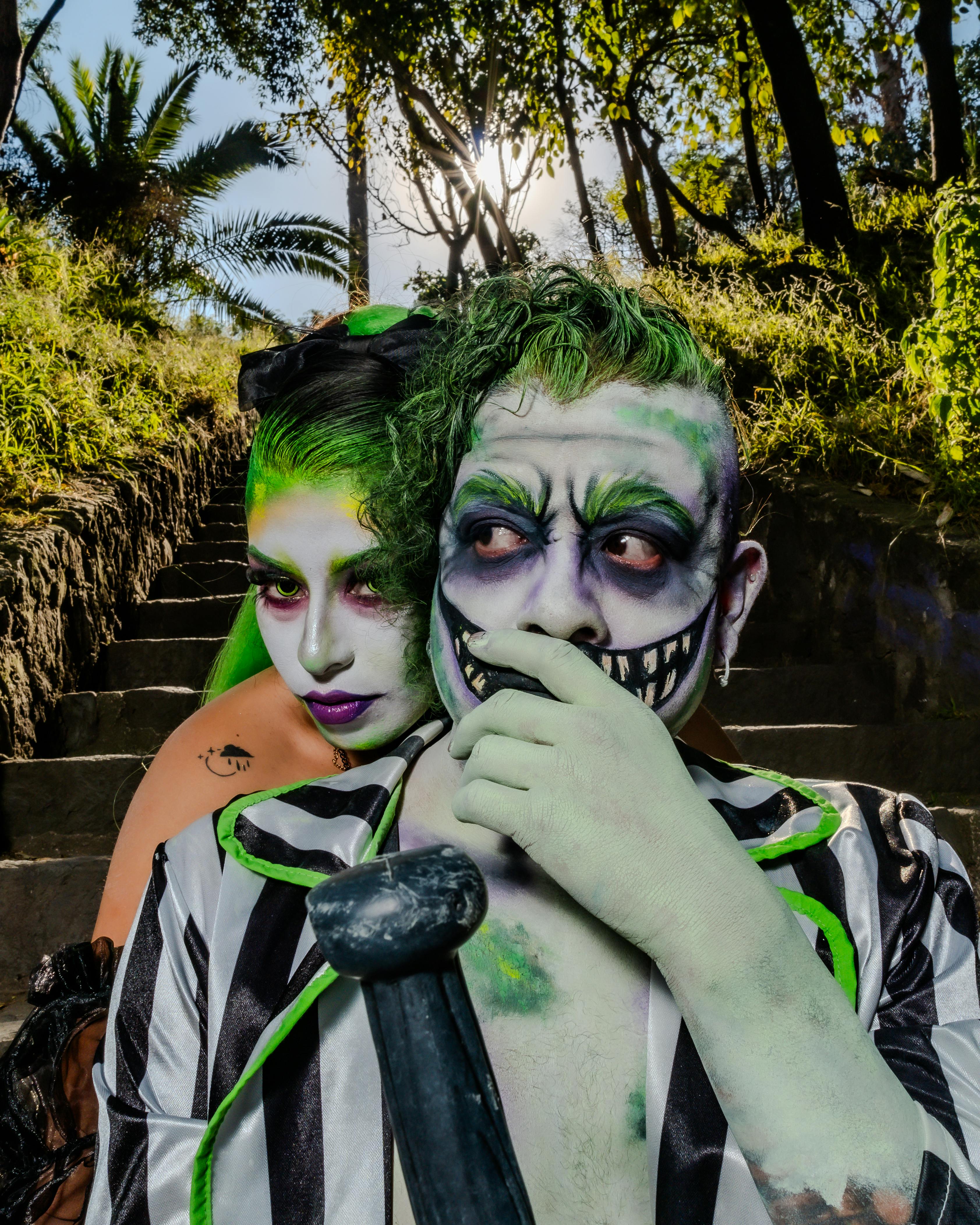 Vibrant Surreal Makeup in Outdoor Fantasy Setting · Free Stock Photo