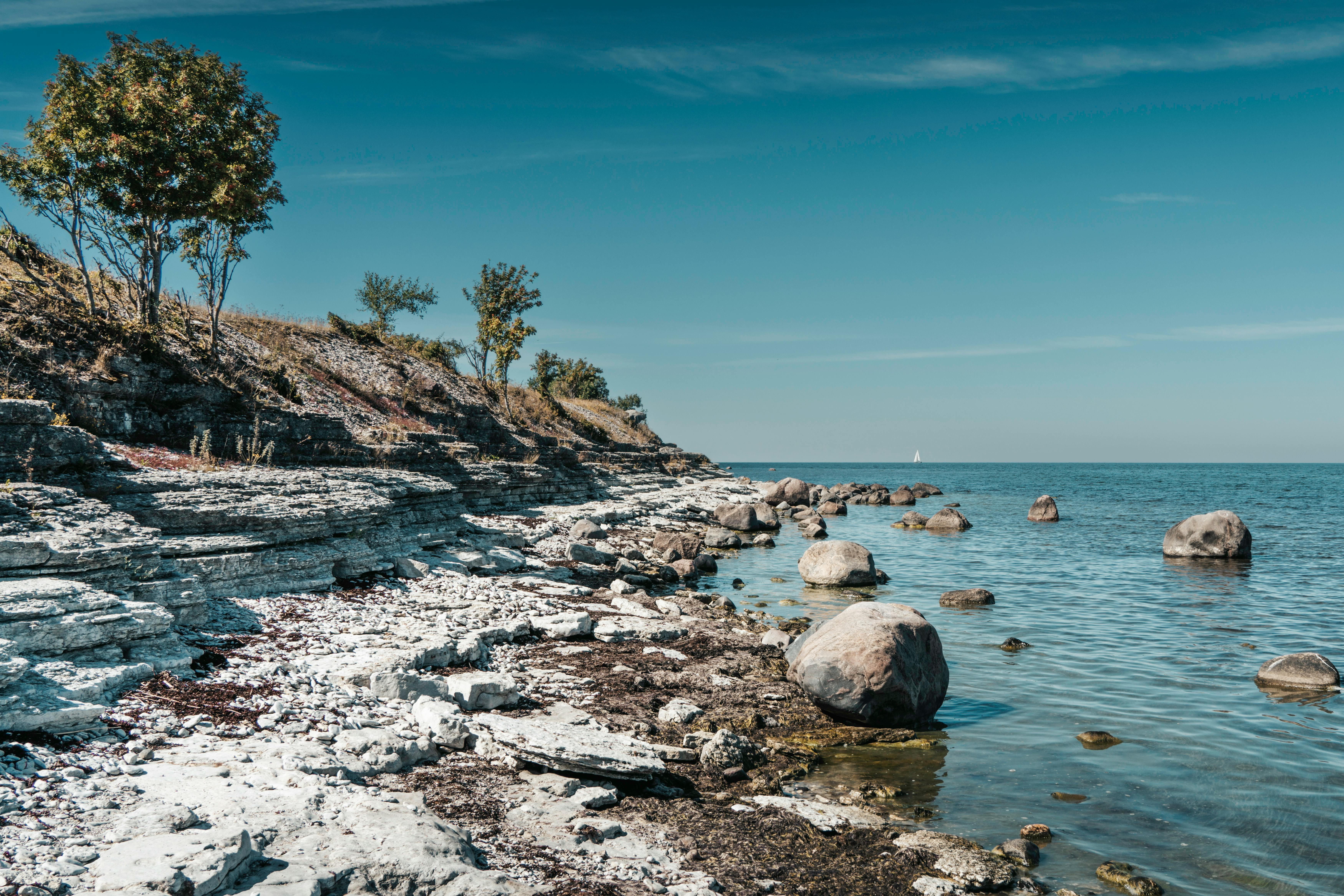 Scenic Coastal Landscape of Rocky Shoreline · Free Stock Photo